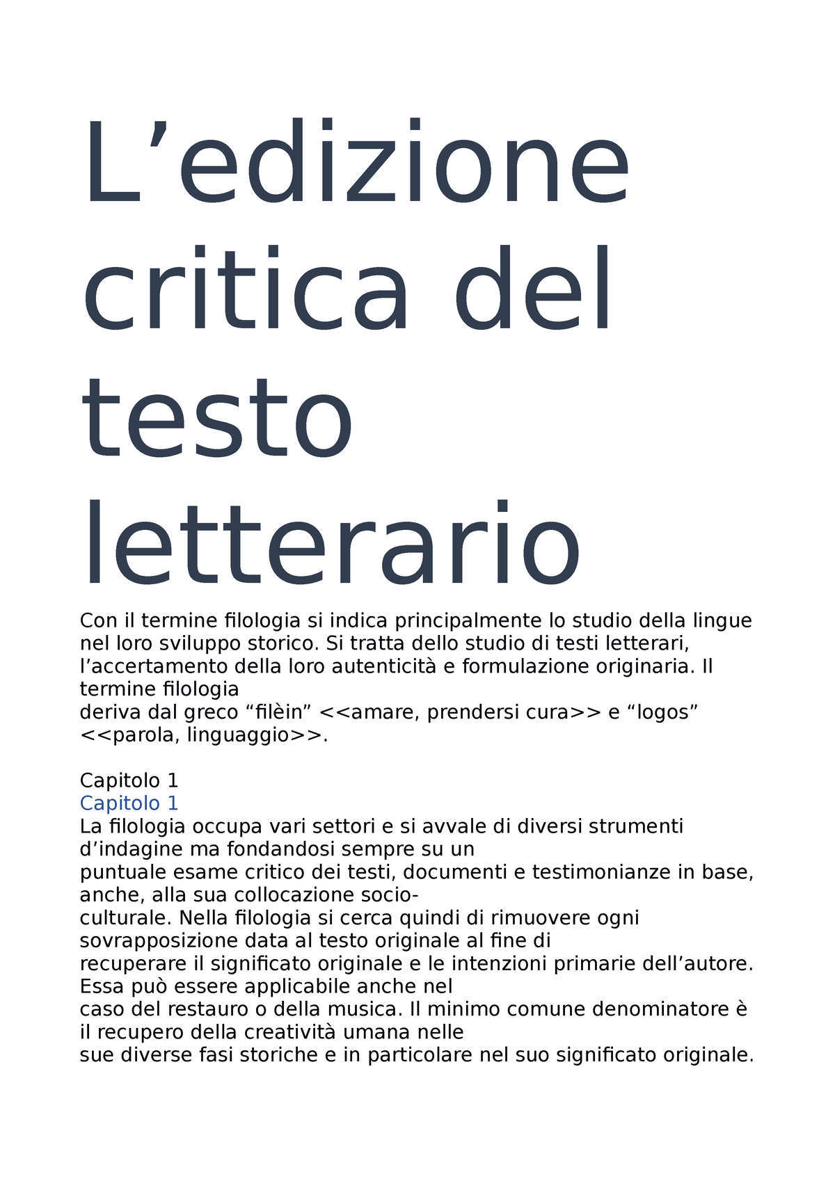 Edizione Critica Del Testo Ledizione Critica Del Testo Letterario