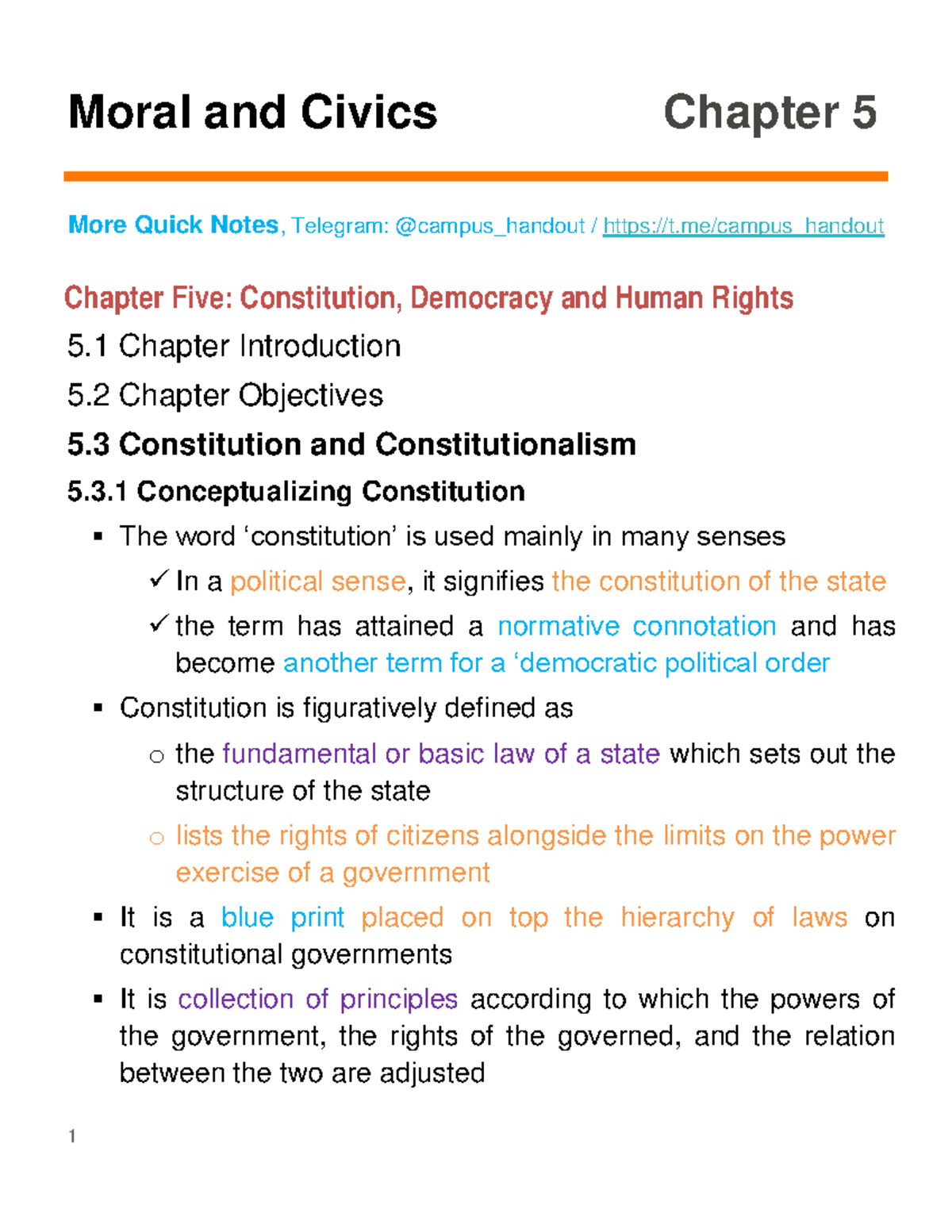 Civic Chap 5 Note Moral And Civics Chapter 5 More Quick Notes