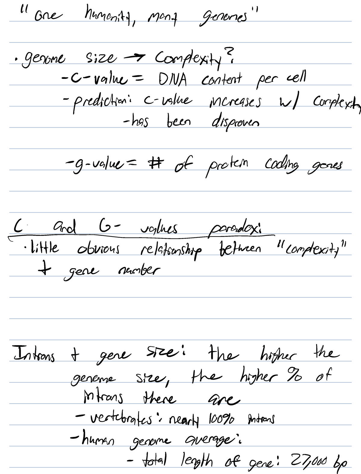 4 18 Genome Lecture Notes Are Humanity Many Genomes Genome Size