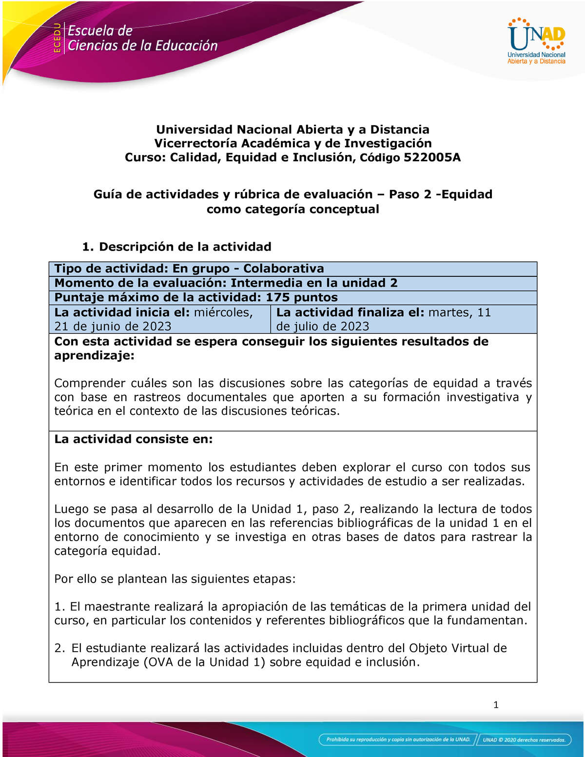 Guía De Actividades Y Rúbrica De Evaluación Unidad 1 Paso 2