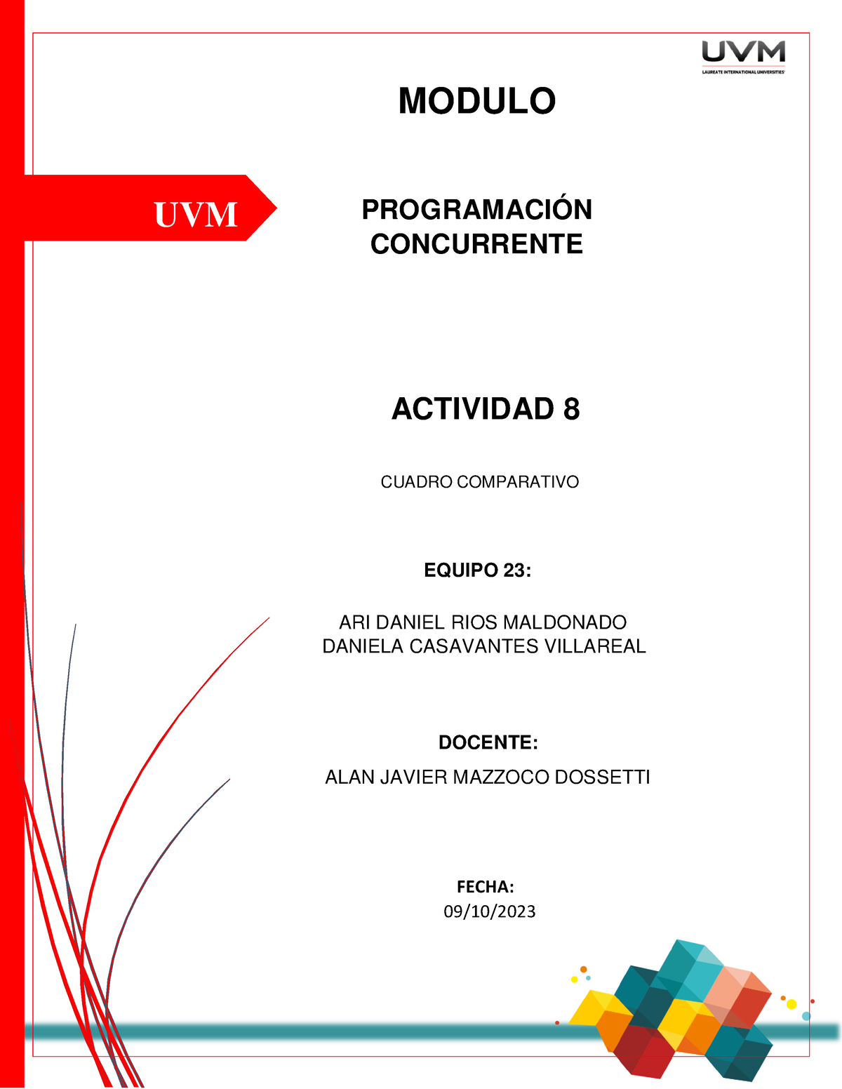 A8 Equipo 23 Uvm Modulo ProgramaciÓn Concurrente Actividad 8 Cuadro