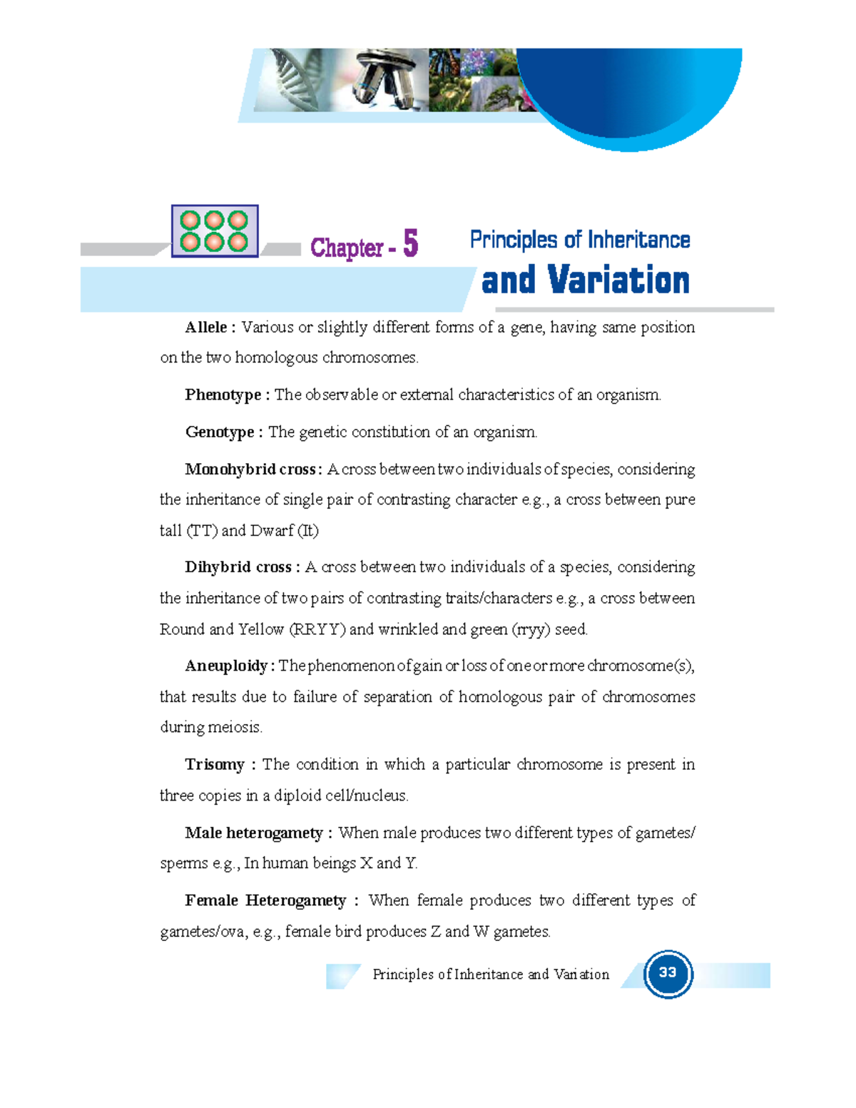 Cbse Class 12 Biology Chap 5 Principle Of Inheritance And Variation