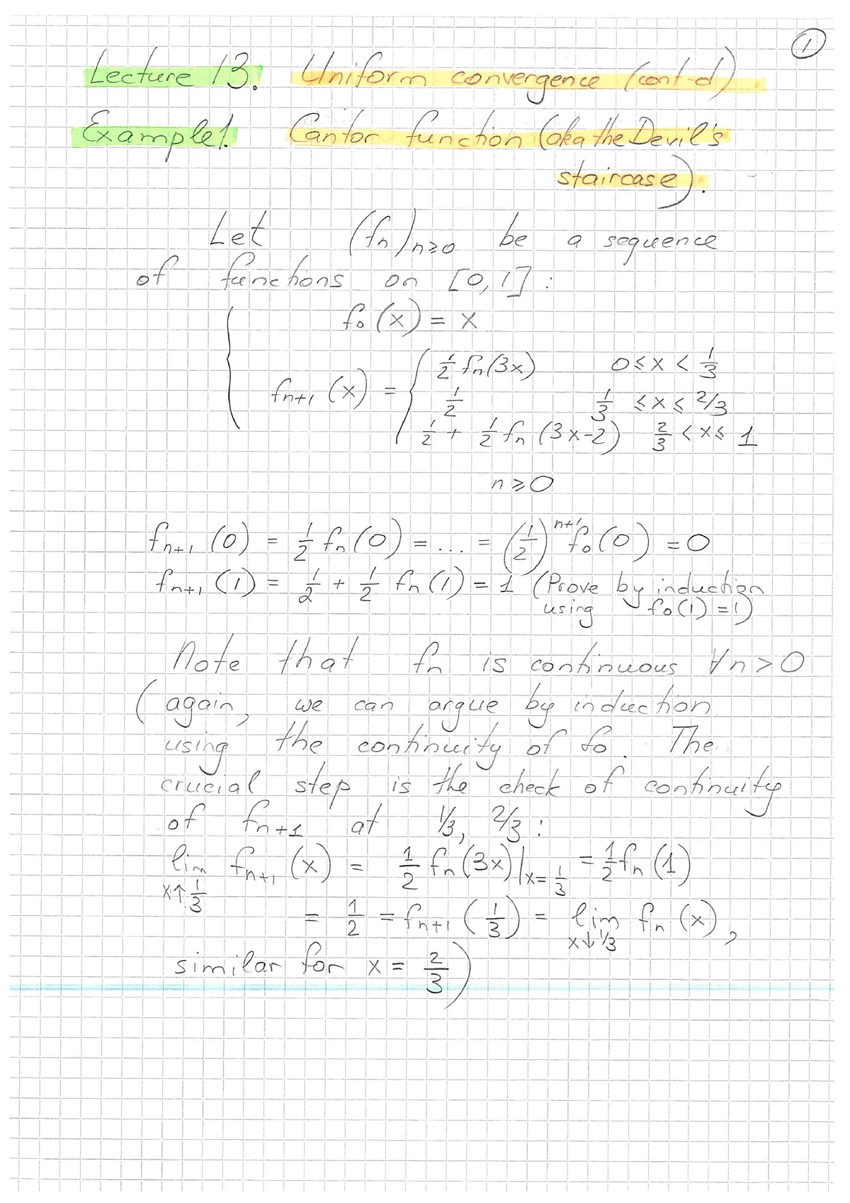 Ma244 2015 2016 Lecture 13 Uniform Convergence Cont Ma244 Warwick