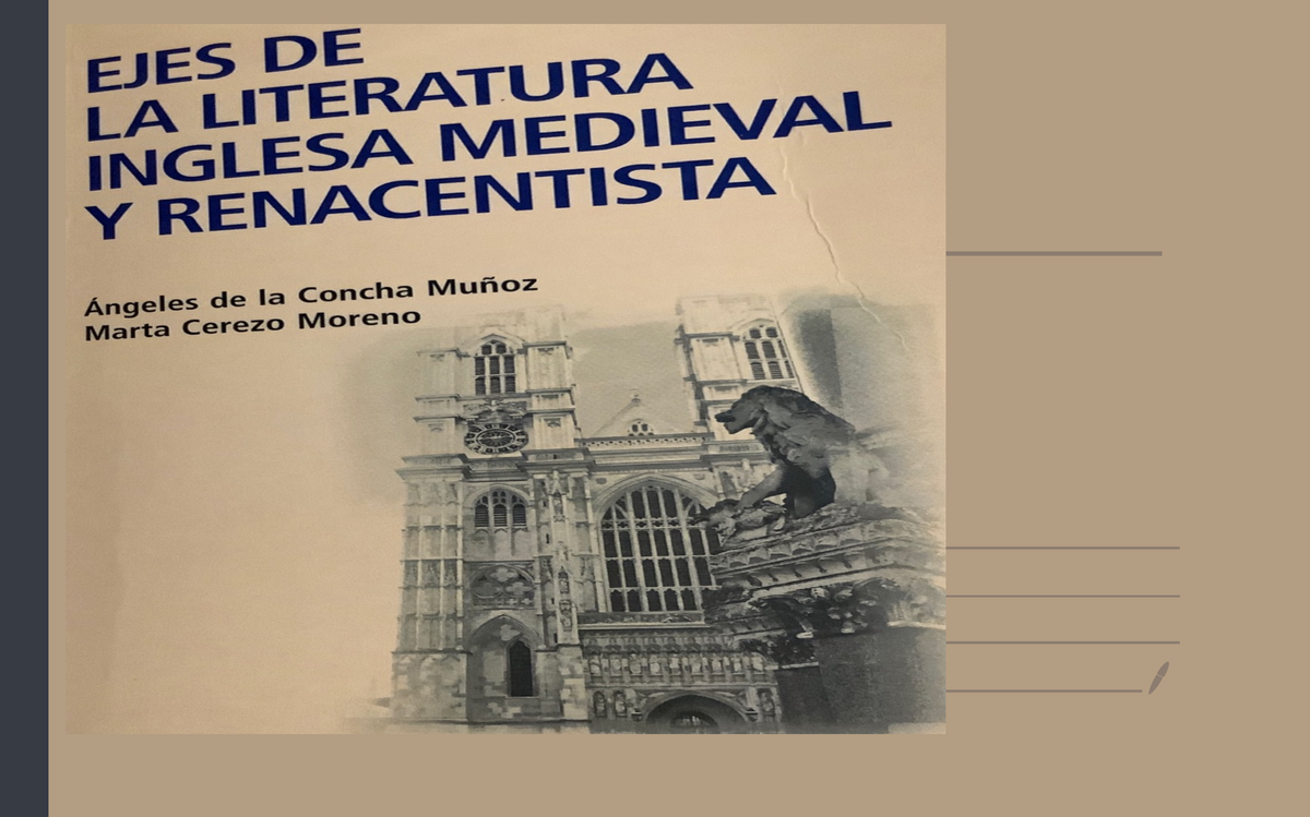 Ejes De La Literatura Inglesa Medieval Y Renacentista Primera Parte