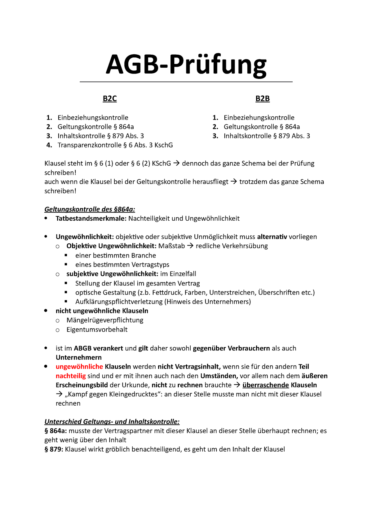 Agb Zusammenfassung Grundlagen Des Zivilrechts 879 Abs 6 Abs 3