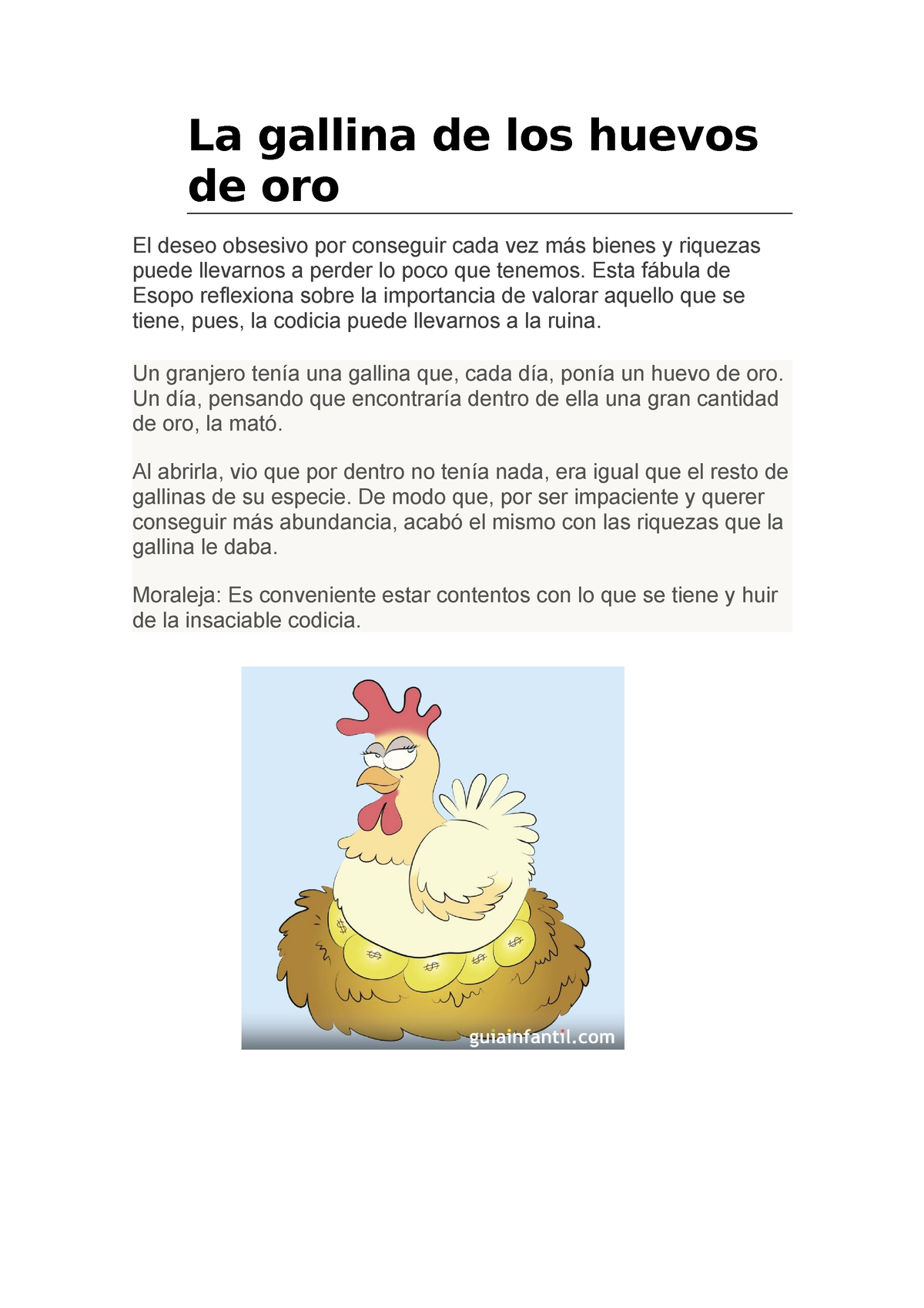 La Gallina De Los Huevos De Oro Comunicacion Y Redaccion Unheval