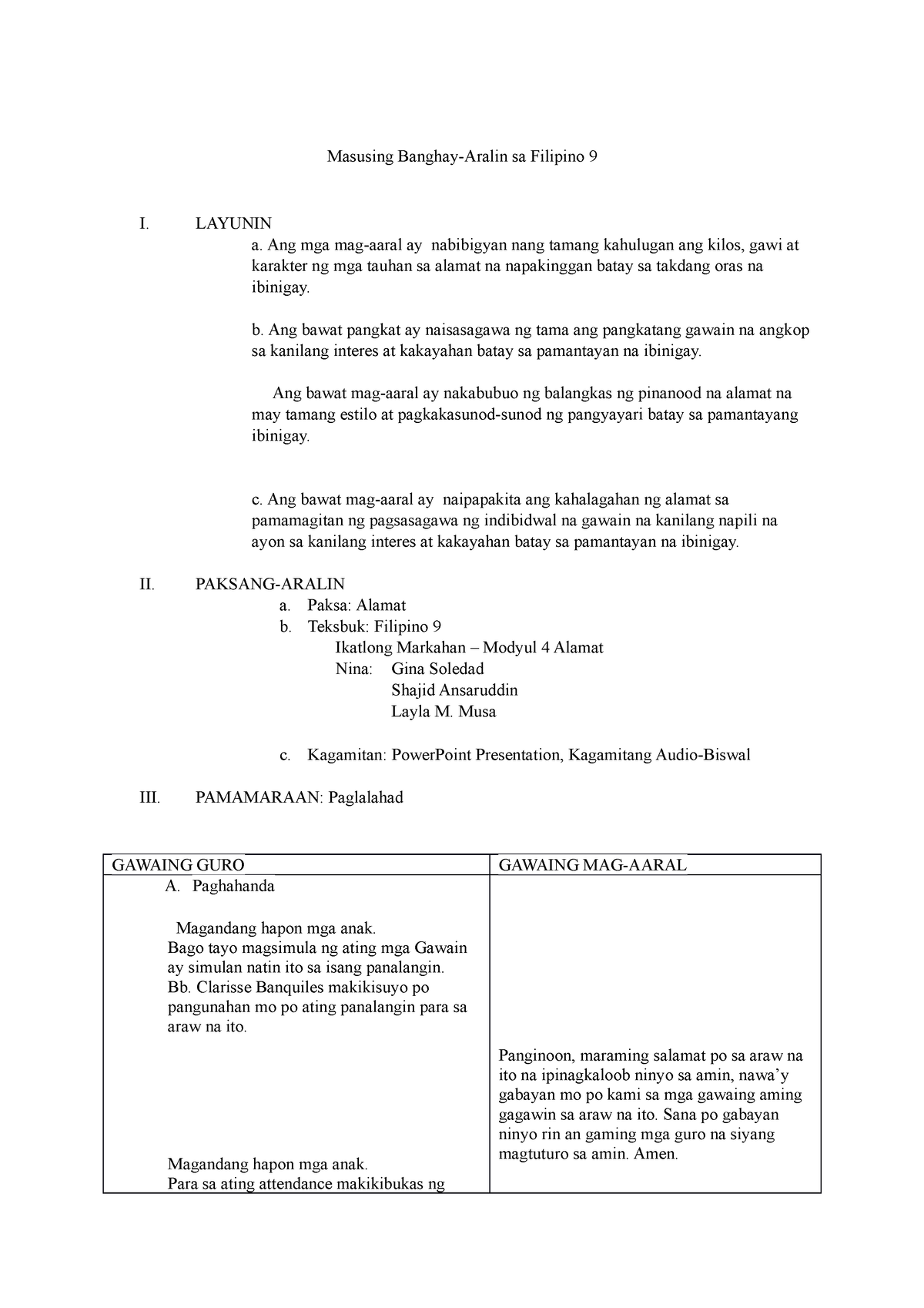 Demo Teaching Lesson Plan Masusing Arawang Banghay Aralin Ng Vrogue