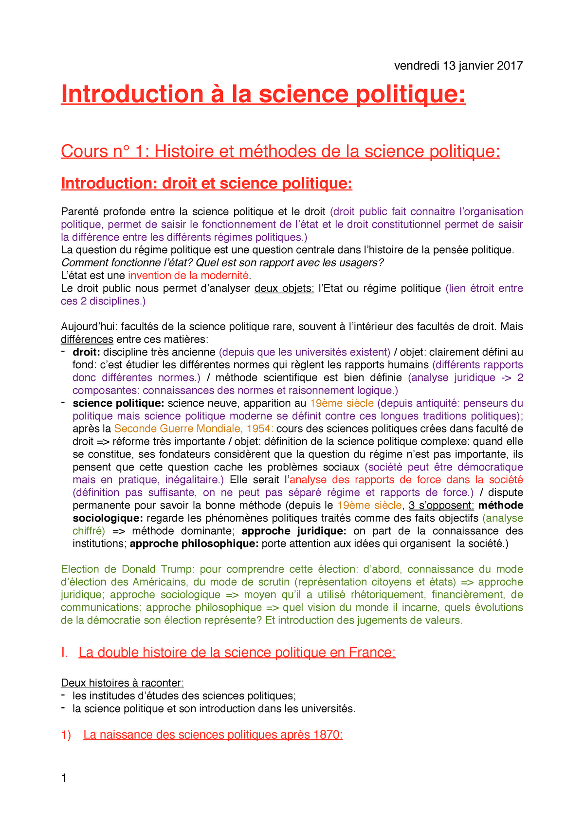 Introduction à La Science Politique Introduction à La Science