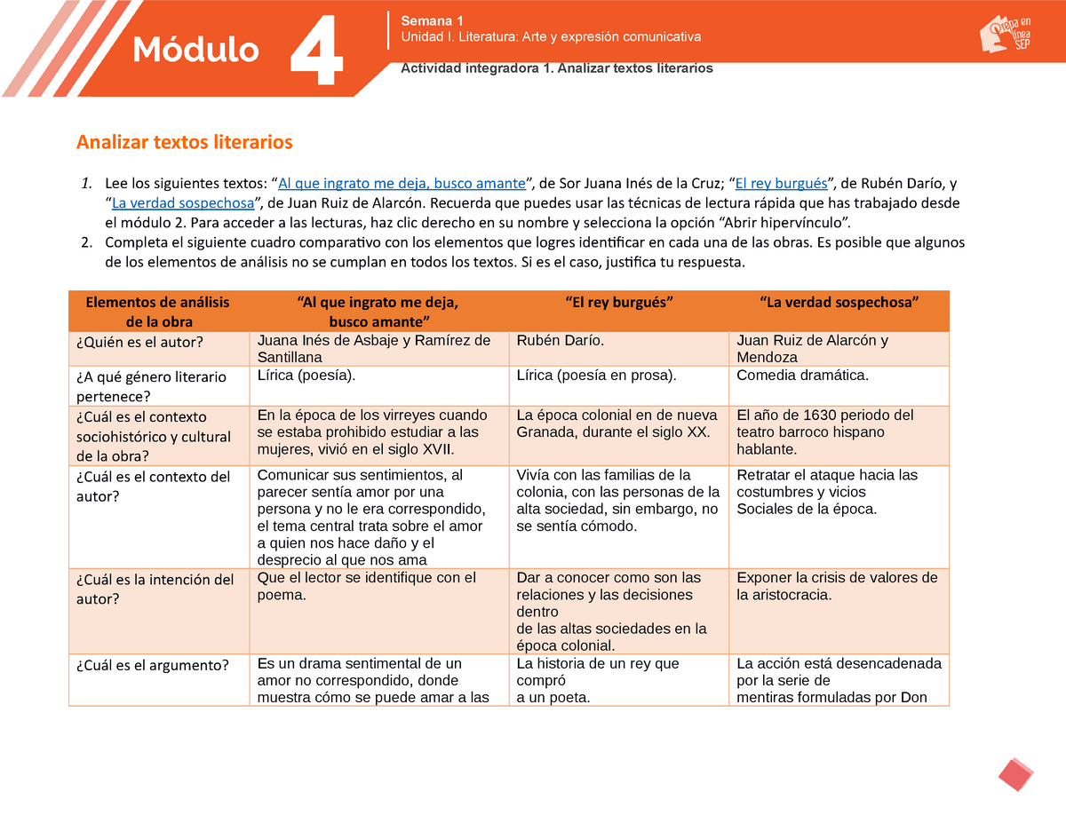 Modulo 4 Actividad Integradora 2 Textos Literarios Le