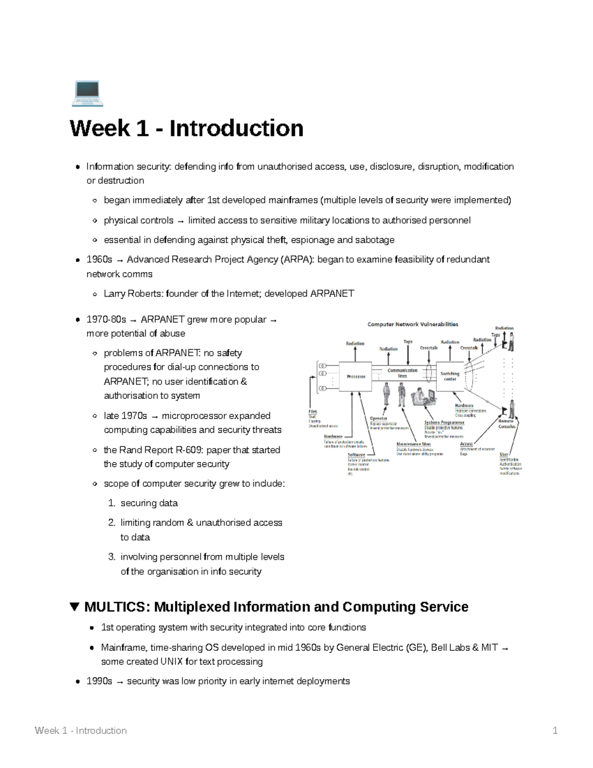 Week 1 Introduction Week 1 Notes Summary © Week 1 Introduction