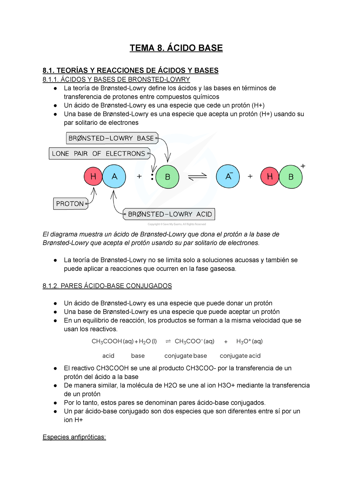 Tema 8 Ácido Base Química Tema 8 Ácido Base 8 TeorÍas Y