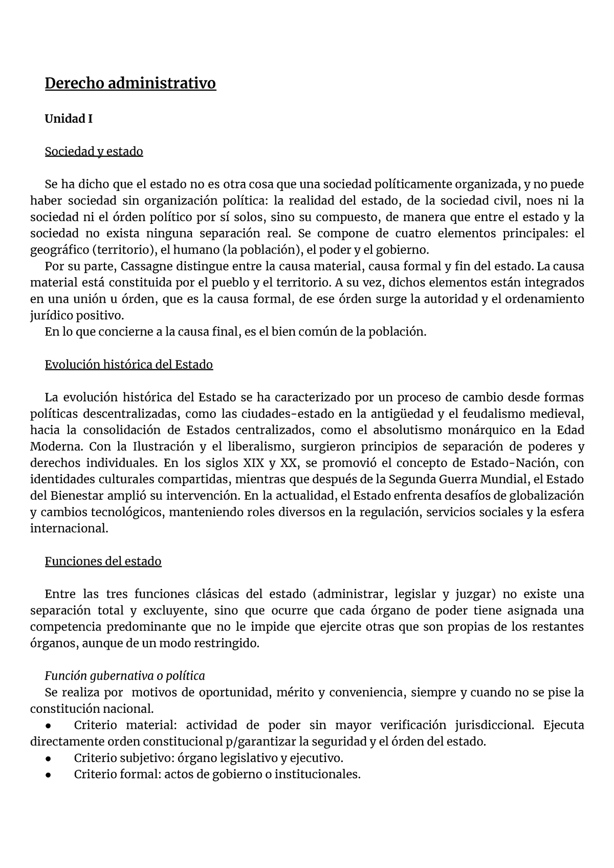 Derecho Administrativo Final Derecho Administrativo Unidad I