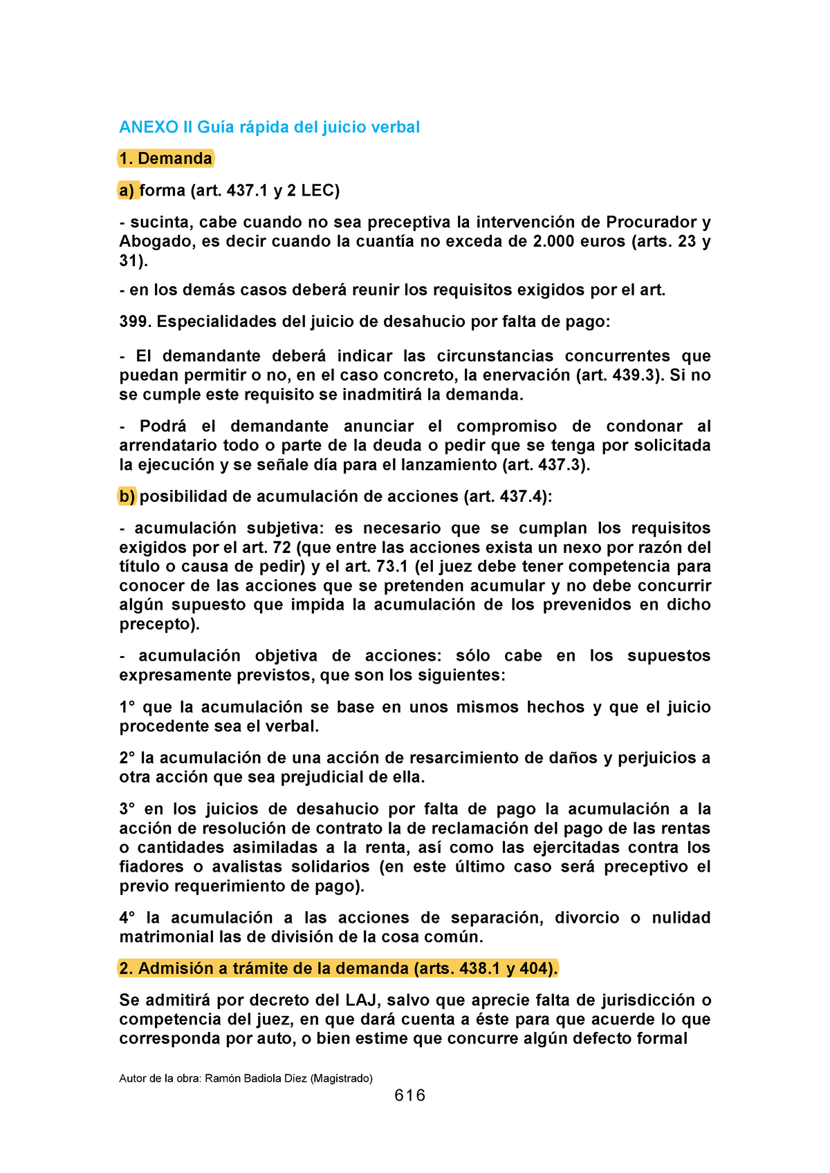 Guía Rápida Del Juicio Verbal Anexo Ii Guía Rápida Del Juicio Verbal