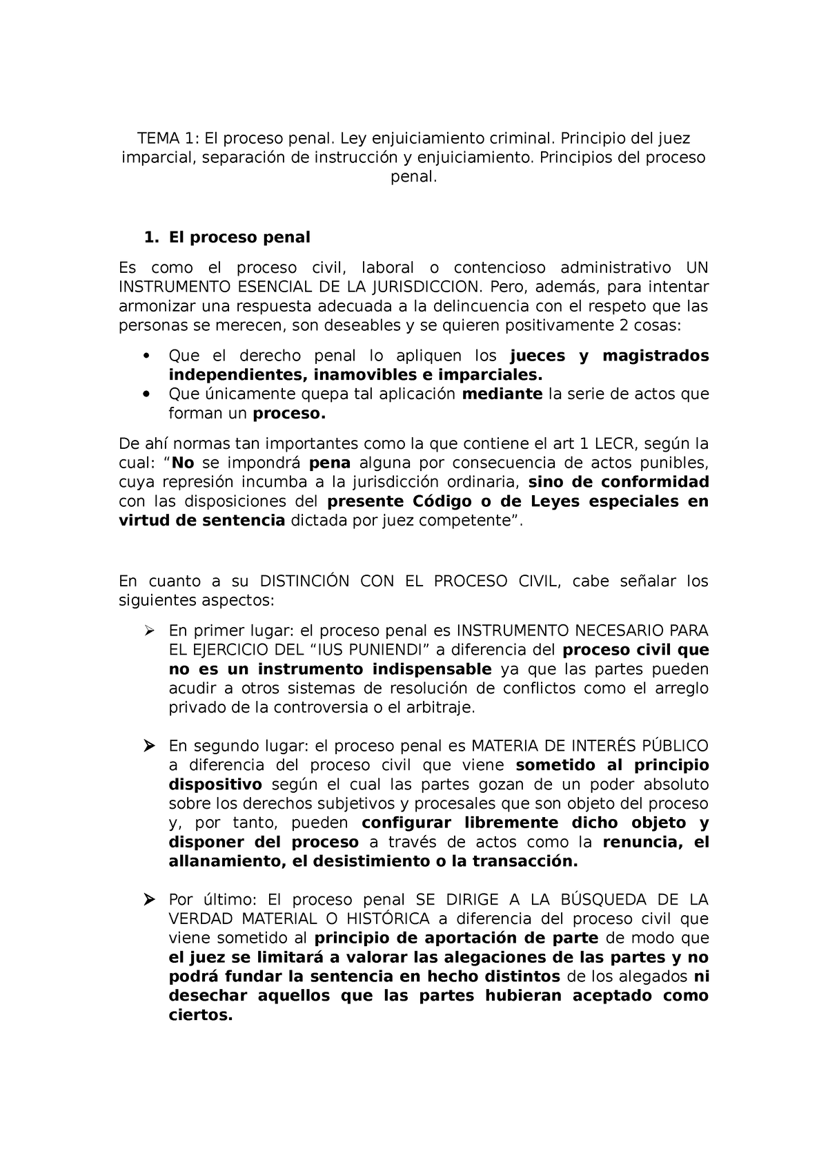 Tema 1 Procesal Iii Tema 1 Profe Belén Romero Tema 1 El Proceso