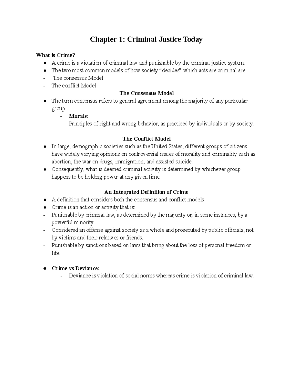 Crj Chapter 1 Criminal Justice Today Chapter 1 Criminal Justice