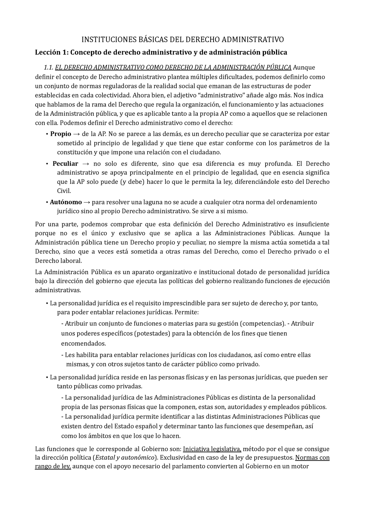 Administrativo Completo Instituciones BÁsicas Del Derecho