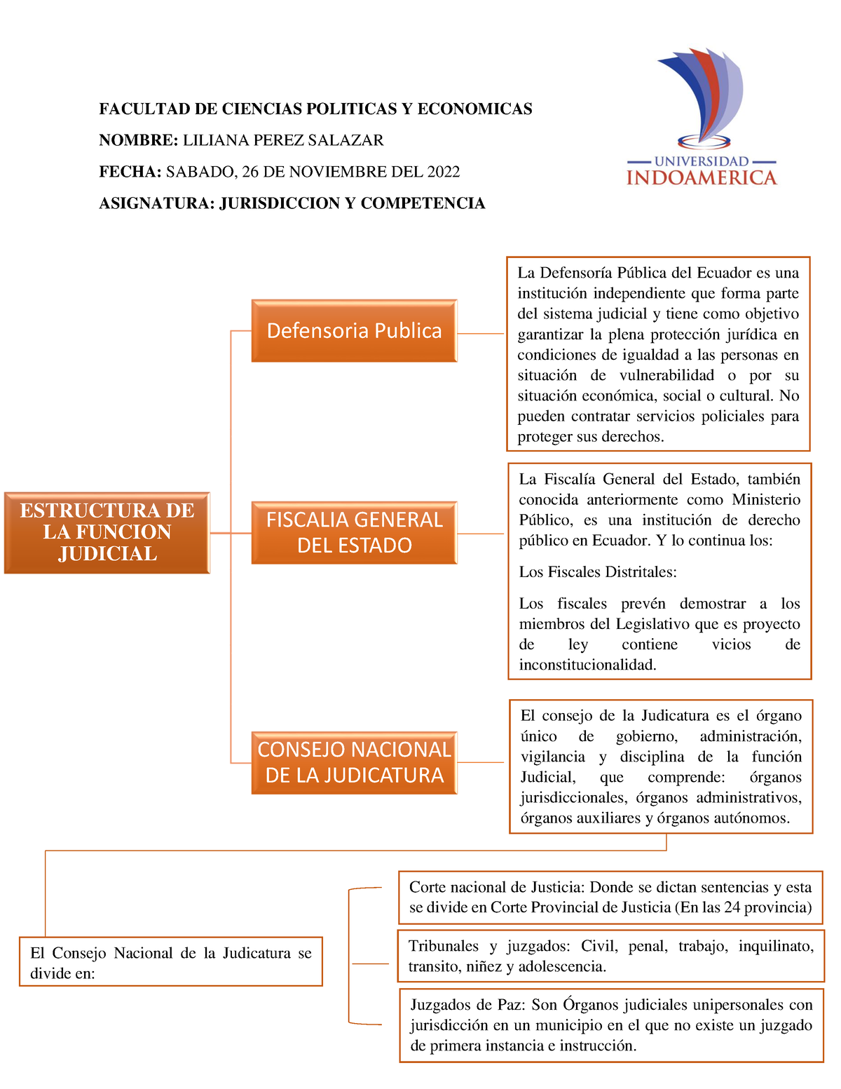 Organizador Gráfico Sobre La Estructura De La Función Judicial