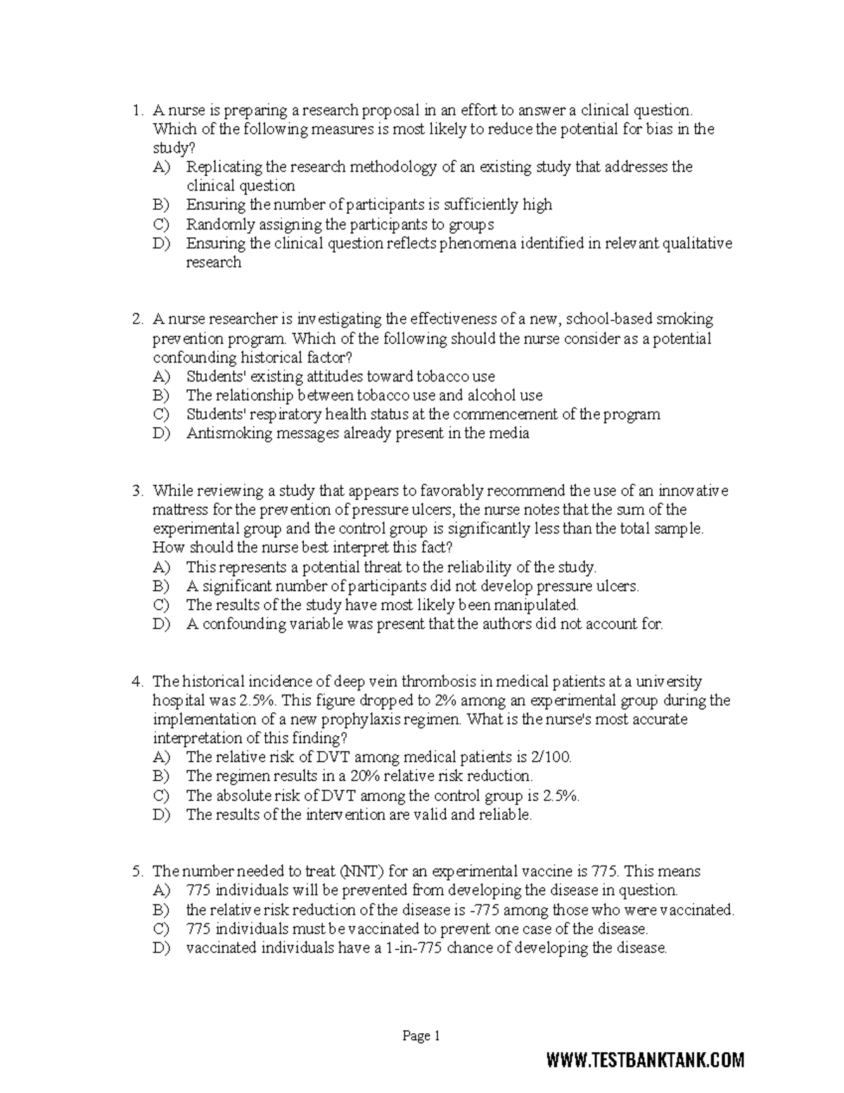 Chapter 5 Critically Appraising Quantitative Evidence For Clinical