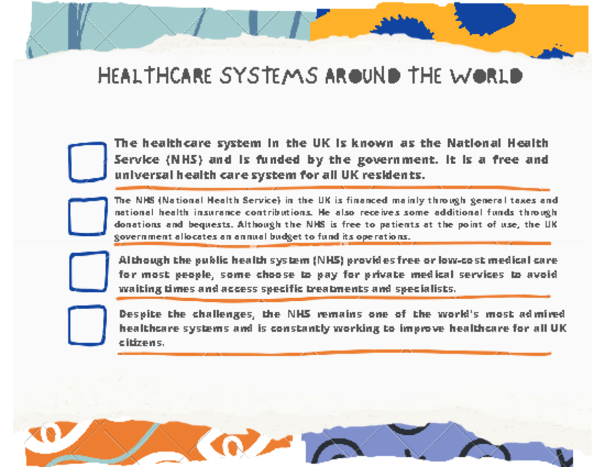 Healthcare Systems Around The World Healthcare Systems Around The