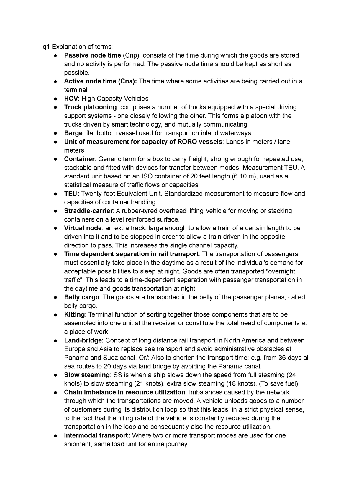 Tek123 Tentafrågor Detta är Tenta Frågor Q1 Explanation Of Terms