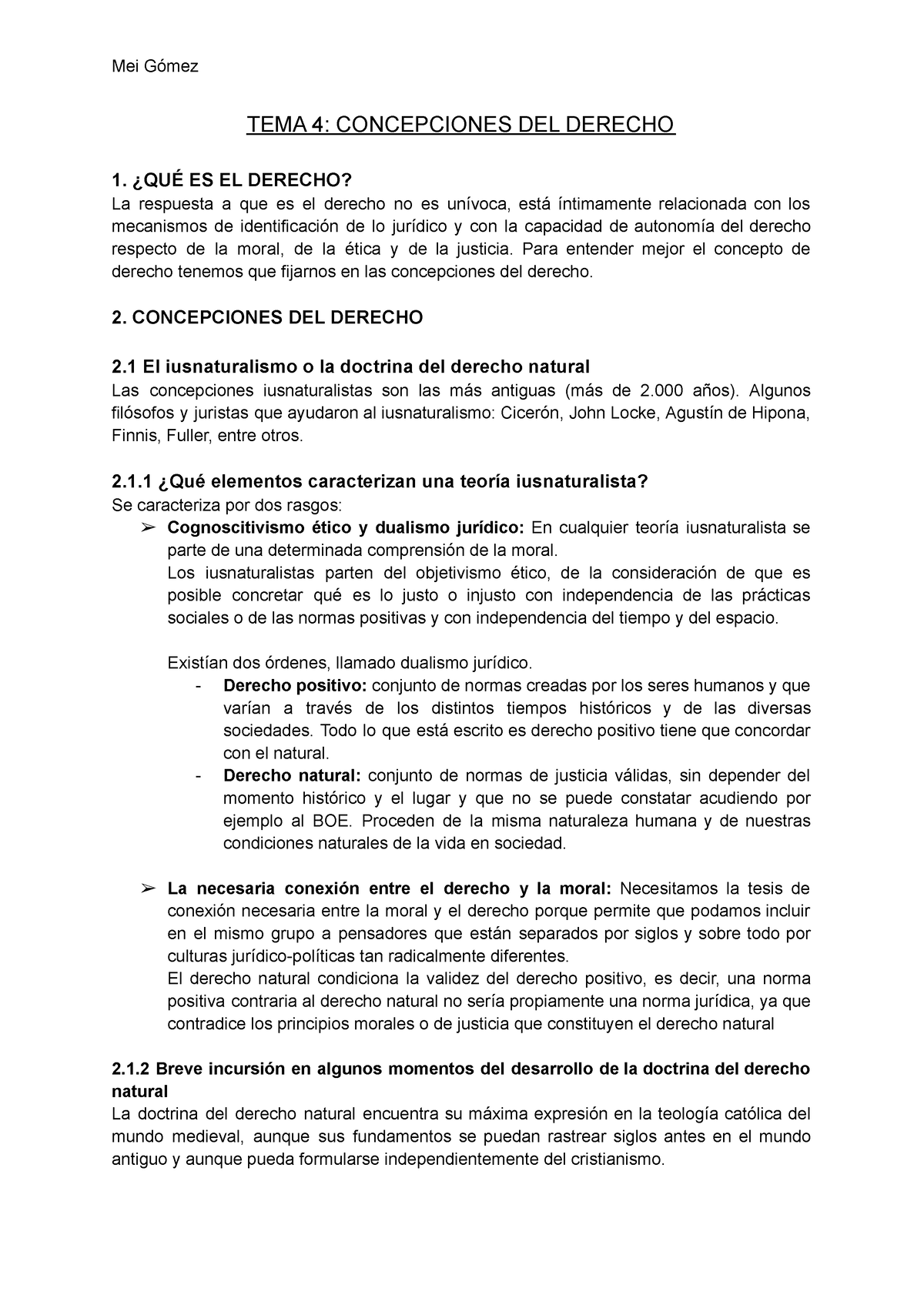 Tema 4 Concepciones Del Derecho Tema 4 Concepciones Del Derecho 1