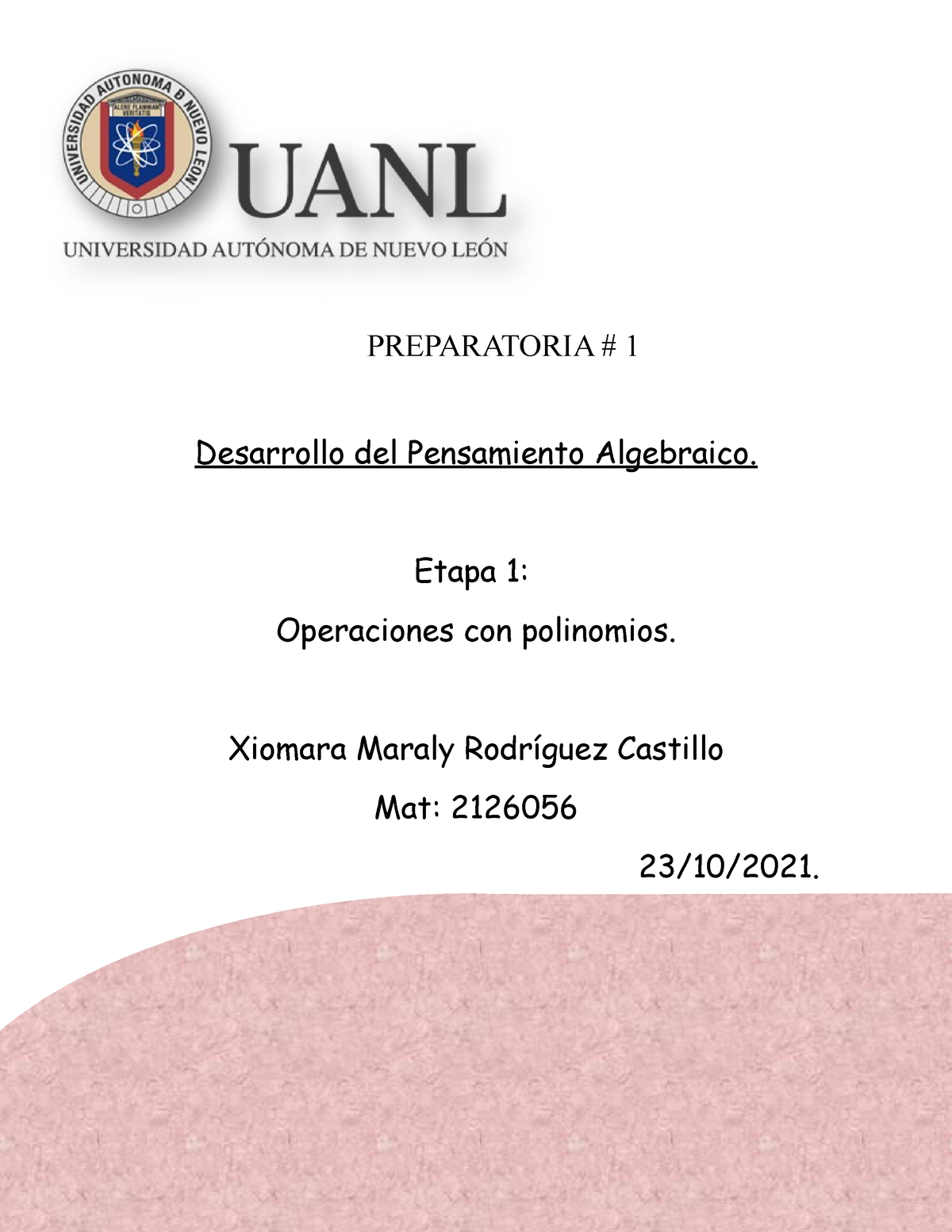 Xmrc Ev1 Dpa Desarrollo Del Pensamiento Algebraico Preparatoria 1