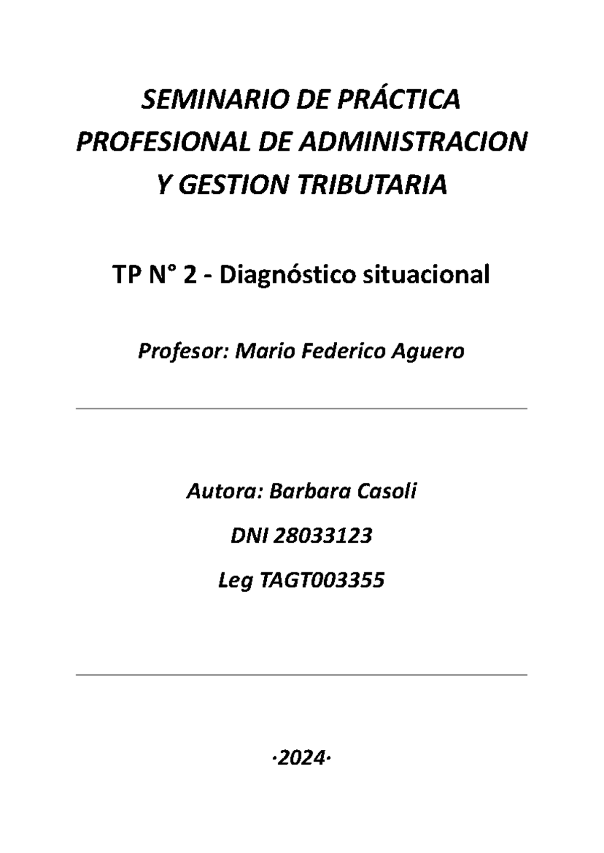 Seminario Tp2 Seminario De PrÁctica Profesional De Administracion Y