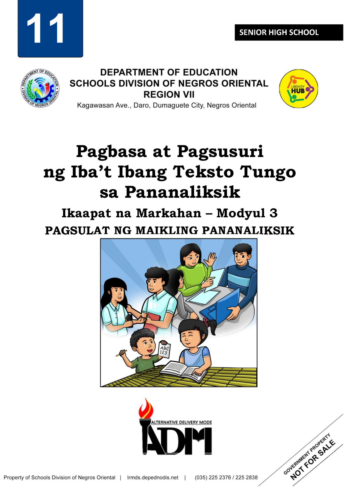 Fil 11 Pagbasa Q4 Module 3 Final 9 Pagbasa At Pagsusuri Ng Ibat