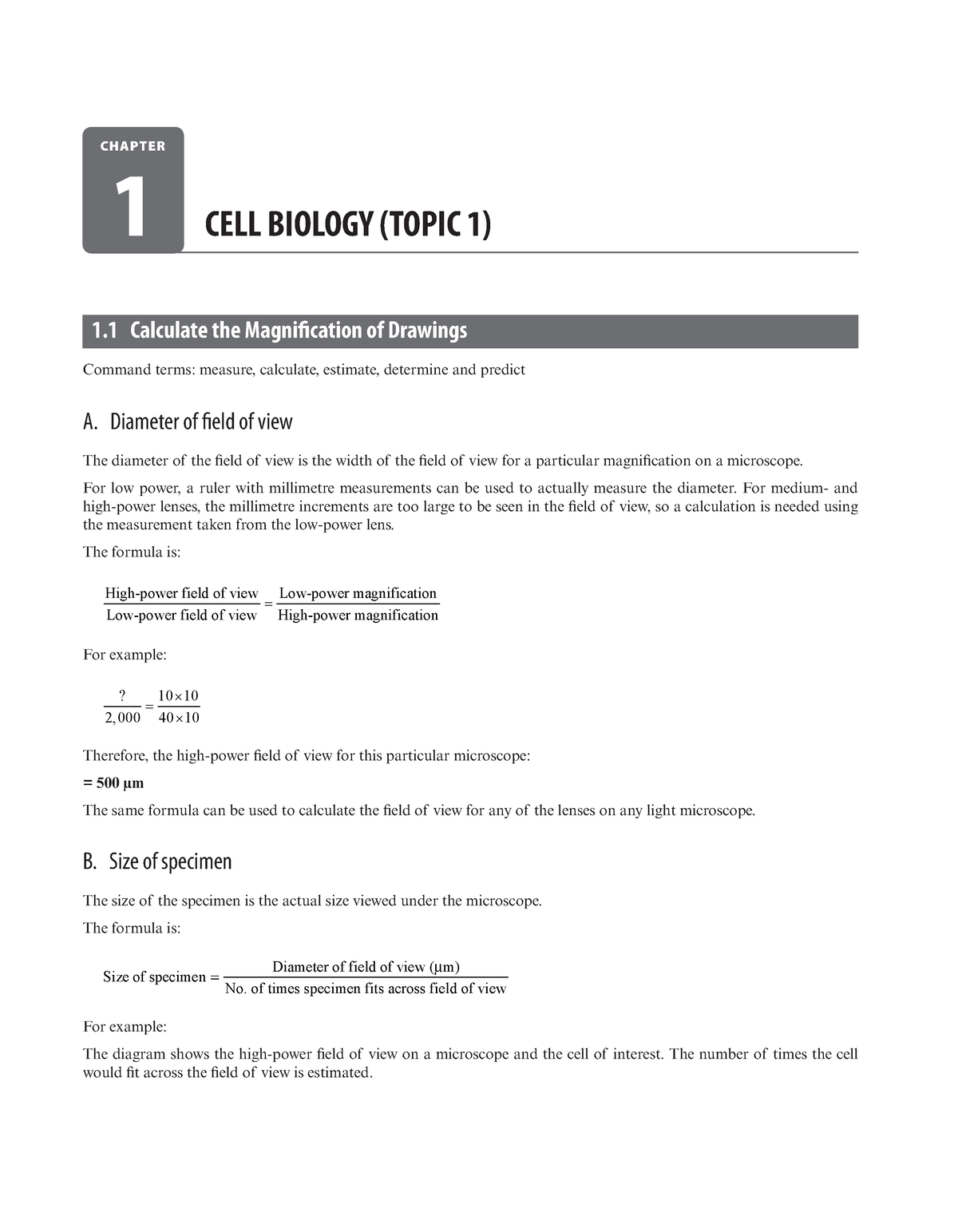 Ib Biology Revision Workbook Roxanne Russo T1 Cell Biology