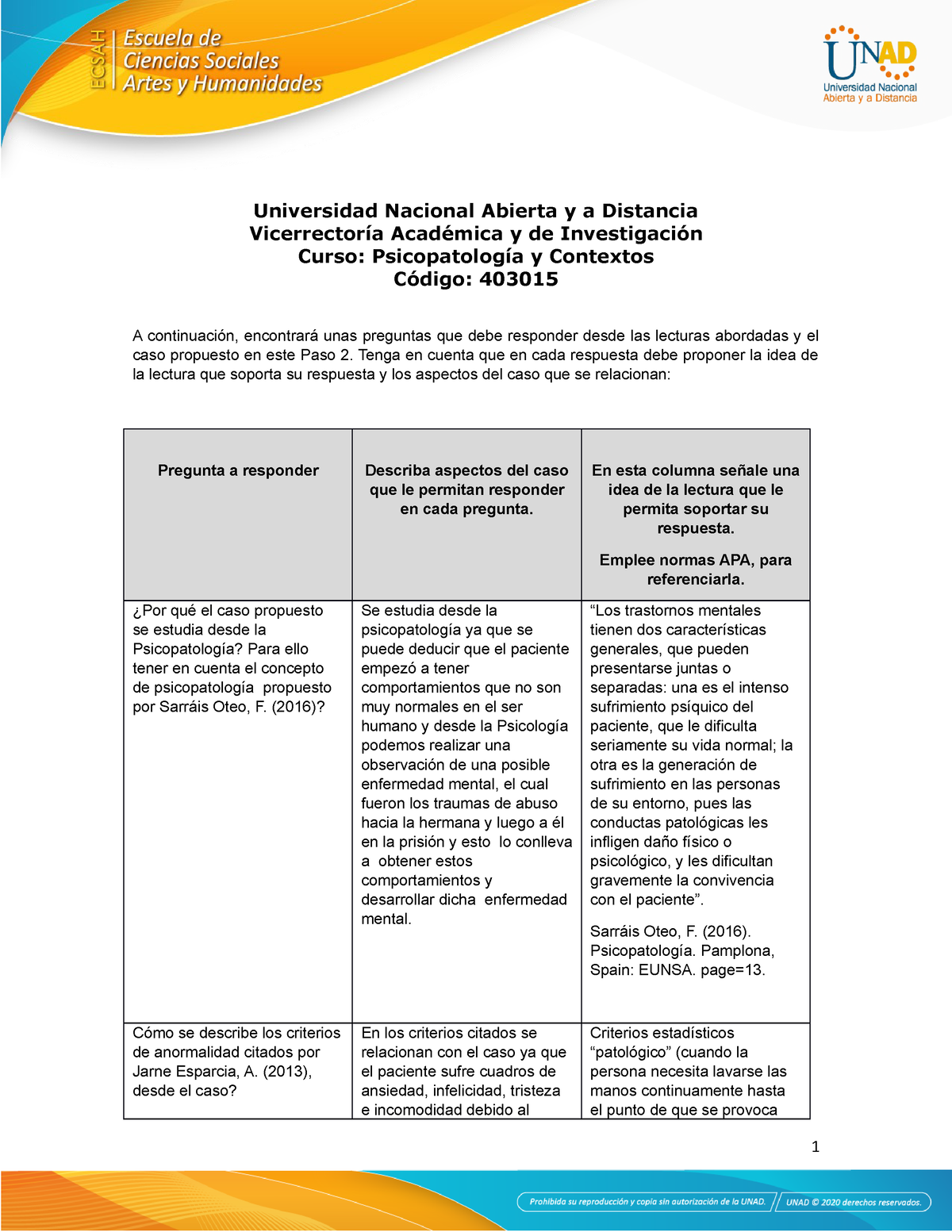 Anexo 1 Matriz Estudio De Caso Paso 2 Psicología Unad Studocu