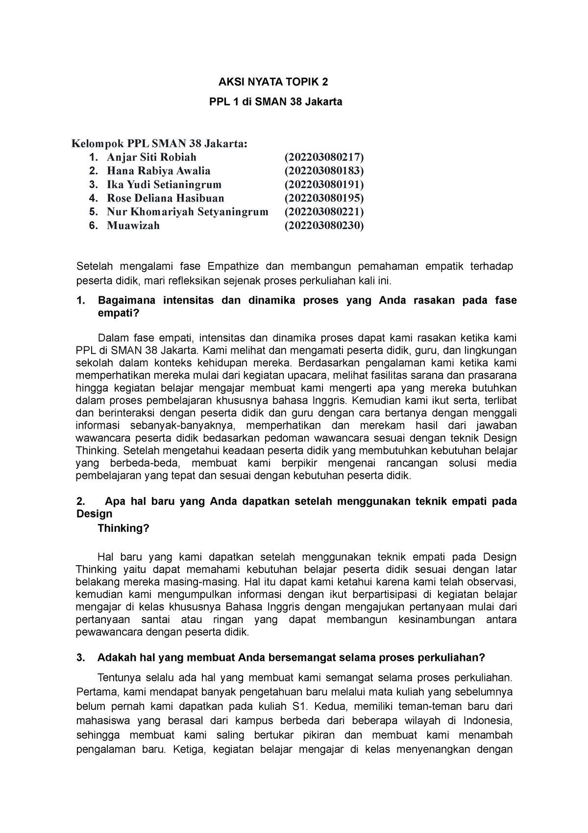 Aksi Nyata Topik 2 Ppl Sman 38 Jakarta Aksi Nyata Topik 2 Ppl 1 Di