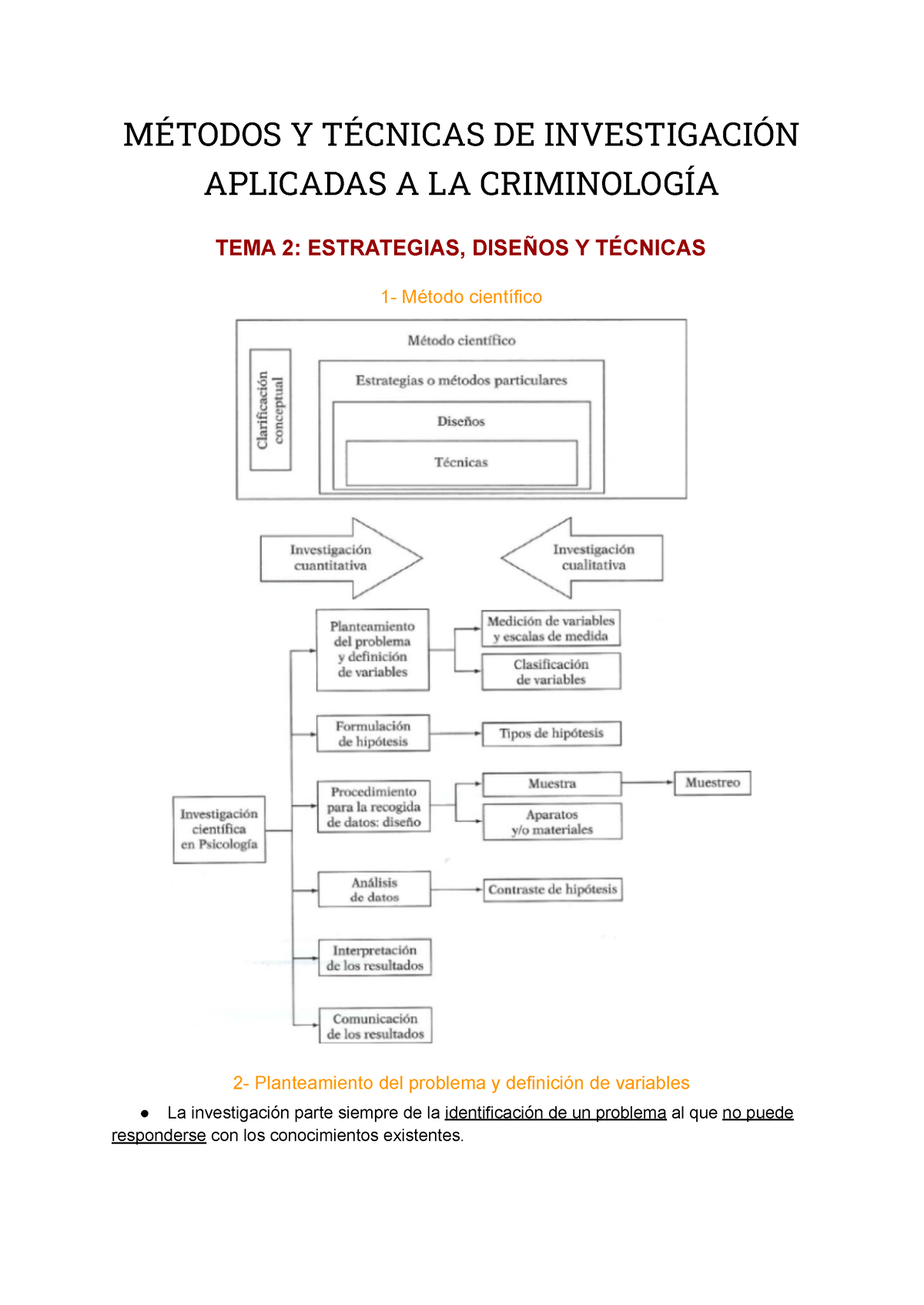 T2 Métodos Y Técnicas De Investigación Aplicadas A La Criminología