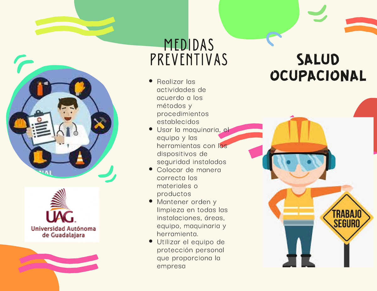 Triptico Que Es Salud Ocupacional Que Es Salud Ocupacional Seguridad Y