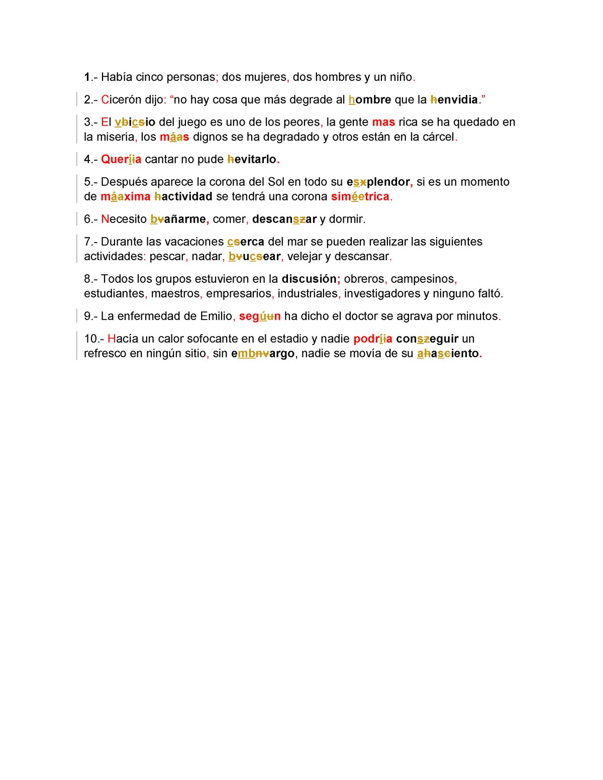 Comunicación Oral Y Escrita Actividad 9 1 Había Cinco Personas