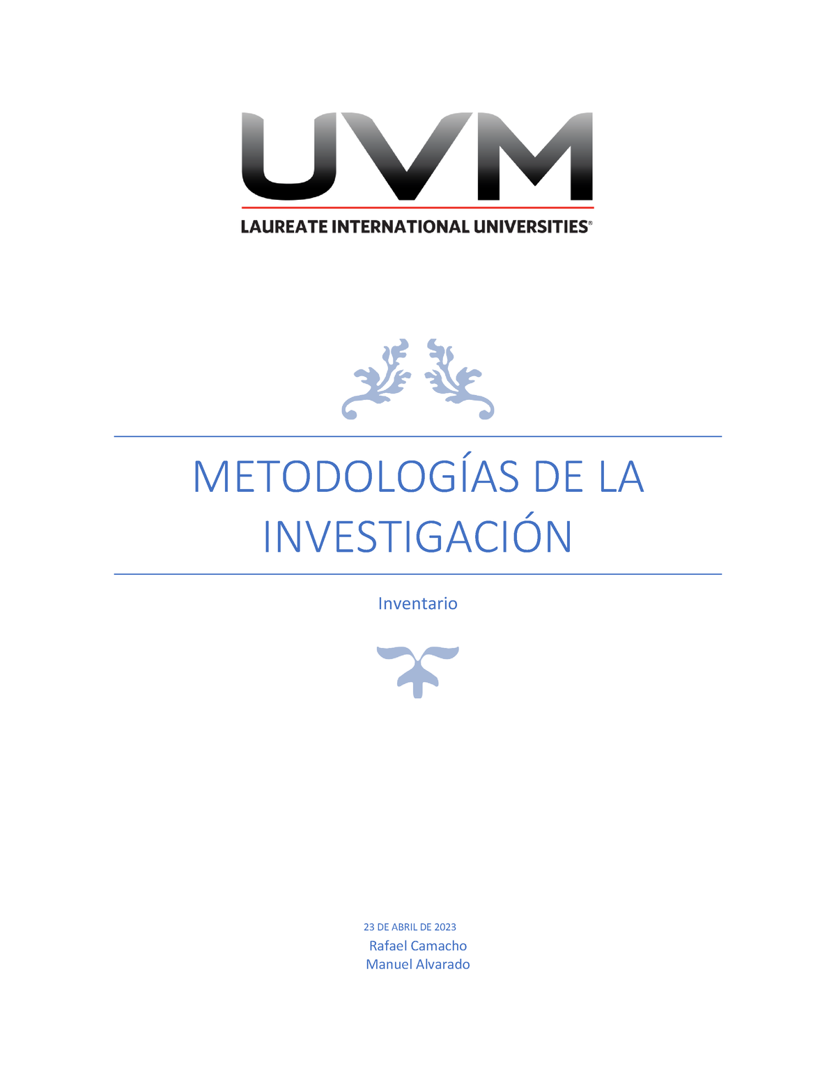 Metodologías De La Investigación Inventario Bases Metodologicas De La