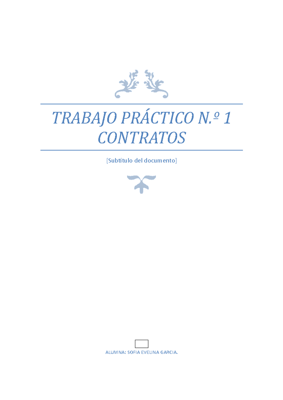 Tp1 Contratos Aprobado Trabajo PrÁctico Nº 1 Contratos Subtítulo