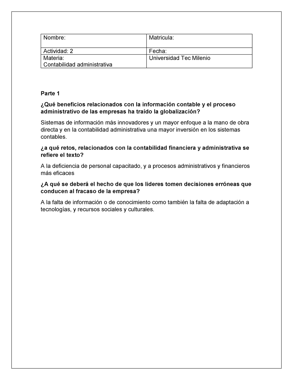 Act2 Conta Apuntes 3 Nombre Matricula Actividad 2 Fecha Materia