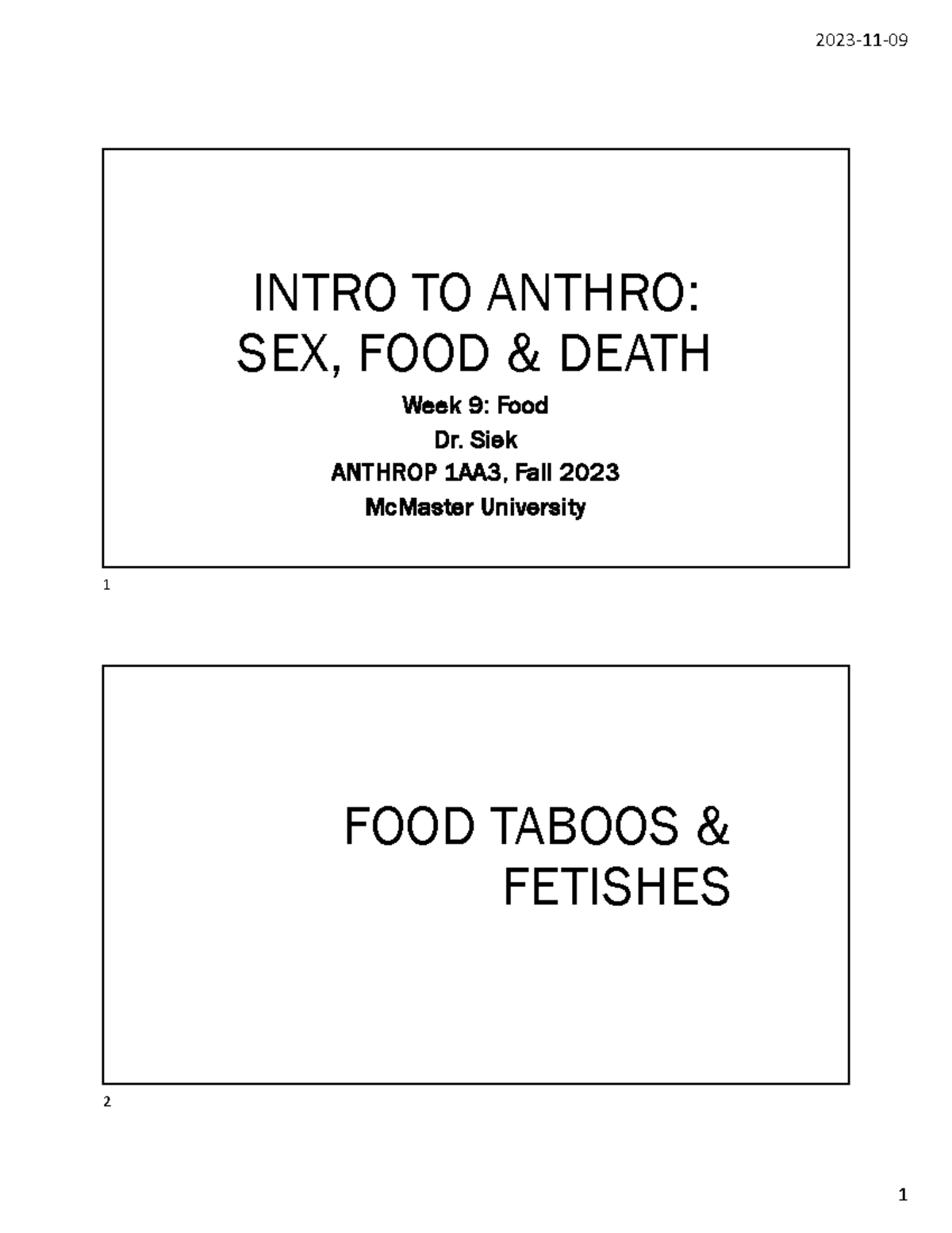 1aa3 6 Food1 Notes Intro To Anthro Sex Food And Death Week 9 Food