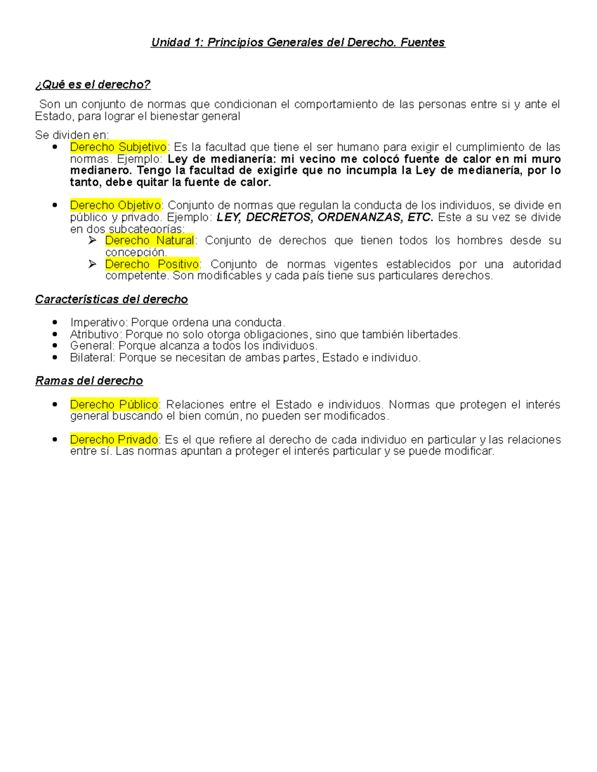 Unidad 1 Unidad 1 Principios Generales Del Derecho Fuentes ¿qué Es