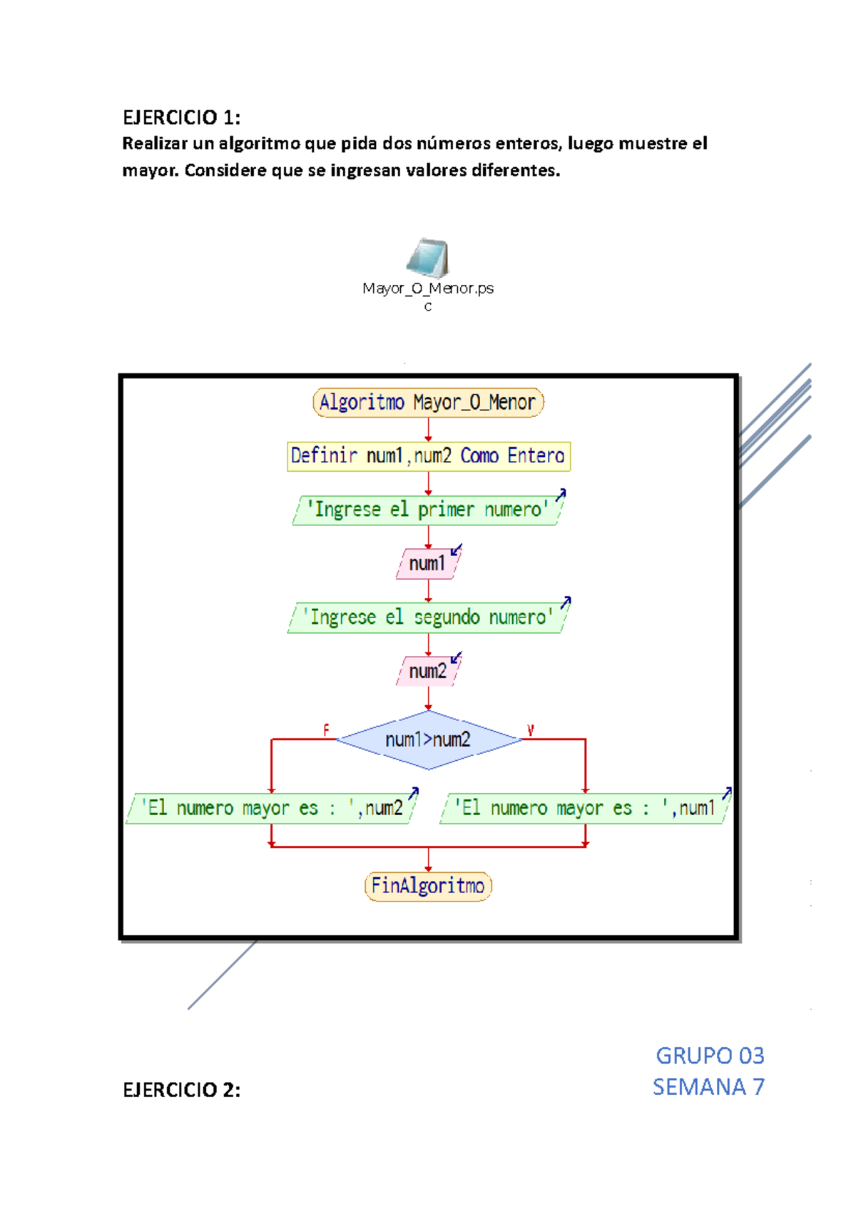 11 Algoritmos Principios De Algoritmos Ejercicio 1 Realizar Un