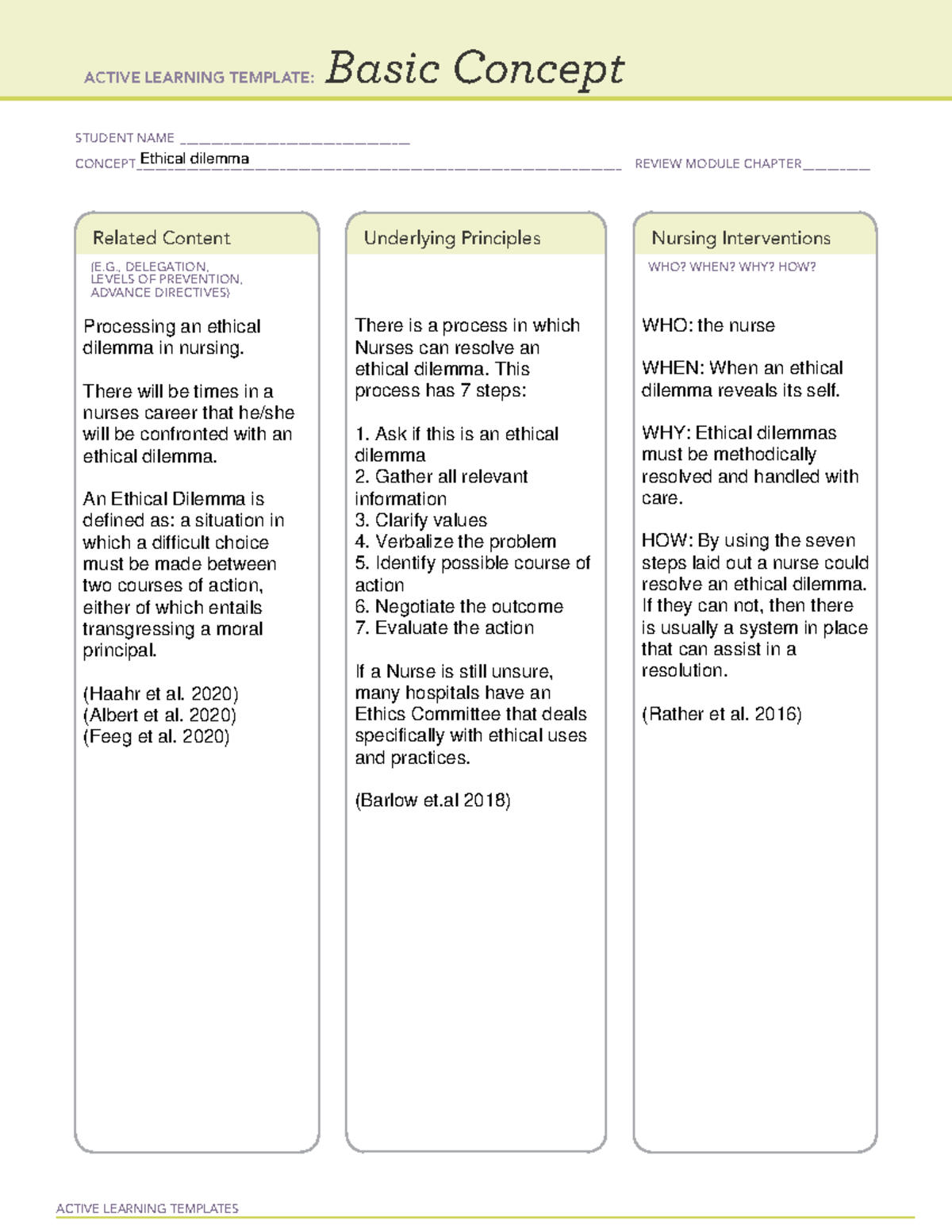 Ati Basic Concept Template Explained Ncejomunicipaldechinu