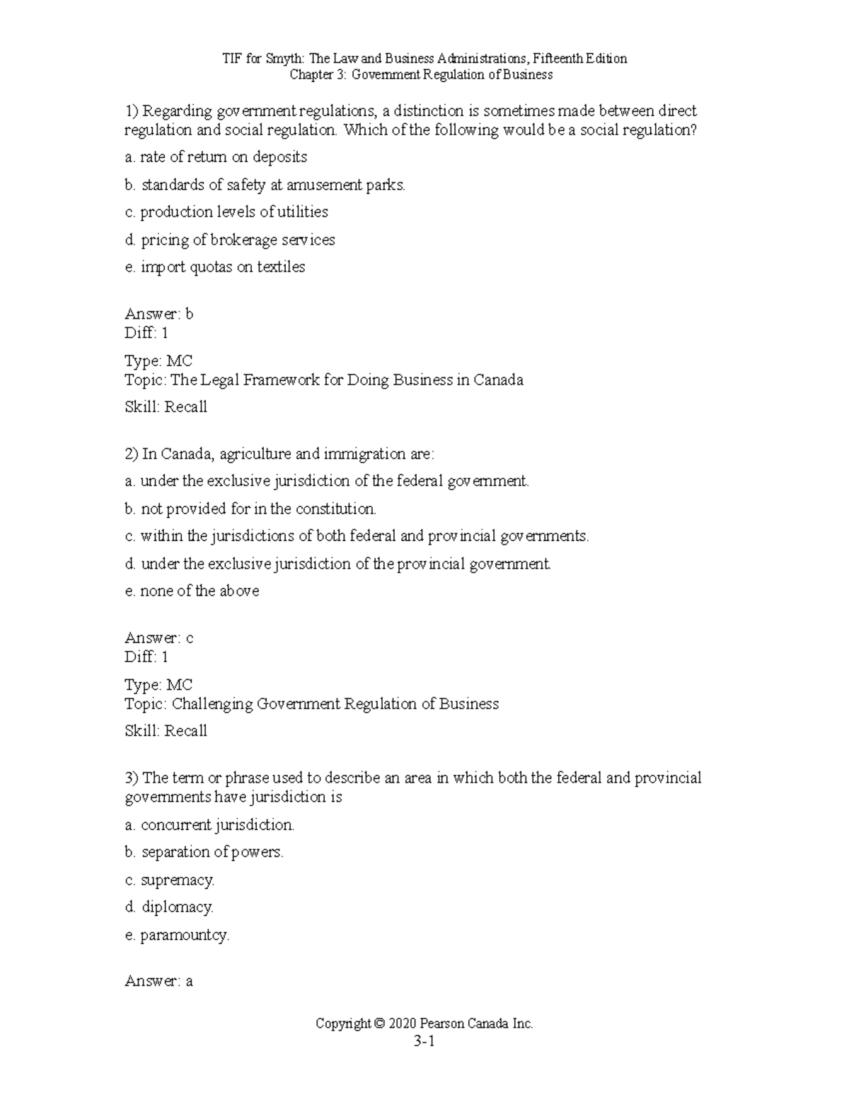 04 Smyth Lba 15e Tb Ch03 Chapter 3 Test Bank Chapter 3 Government