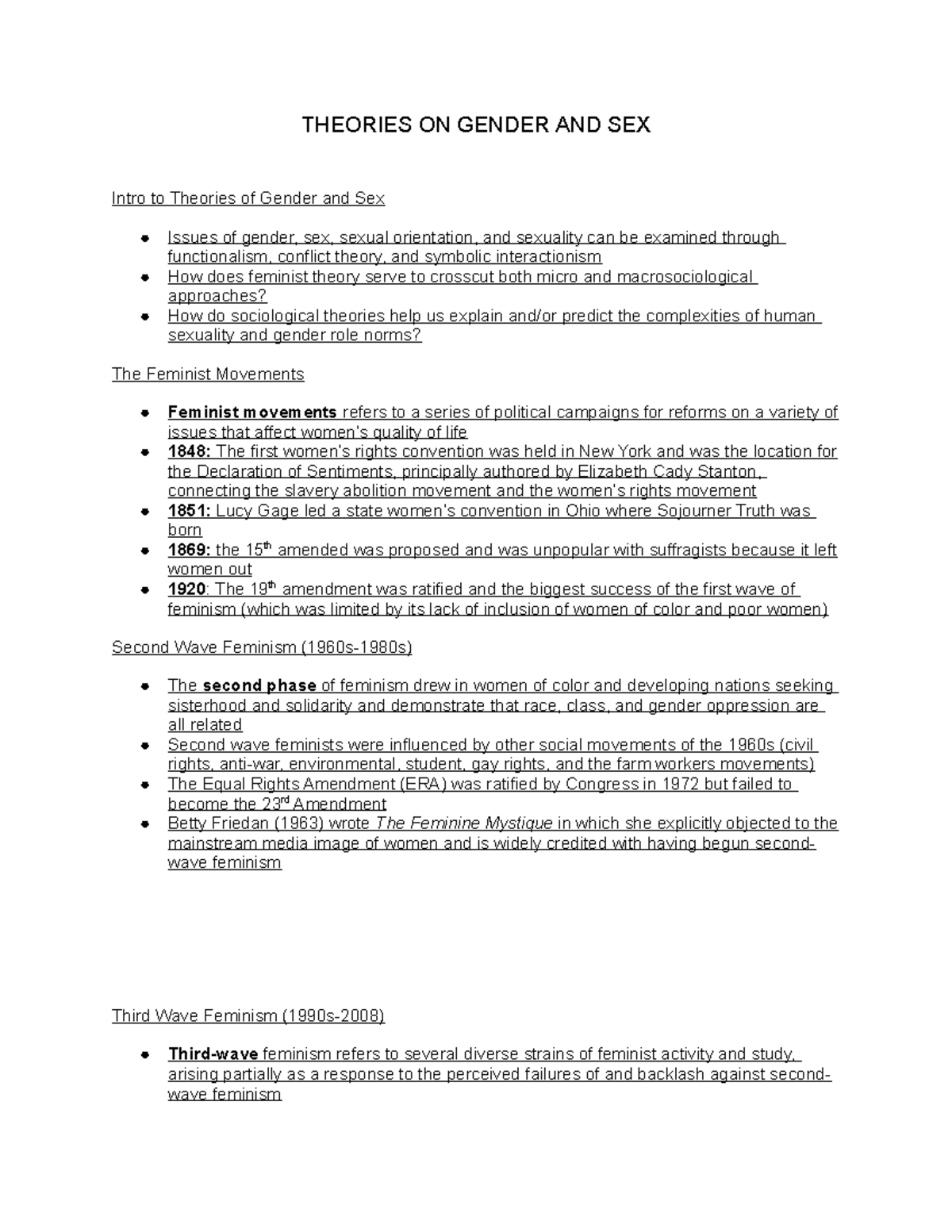 Module 9 Part 2 Theories On Gender And Sex Theories On Gender And Sex