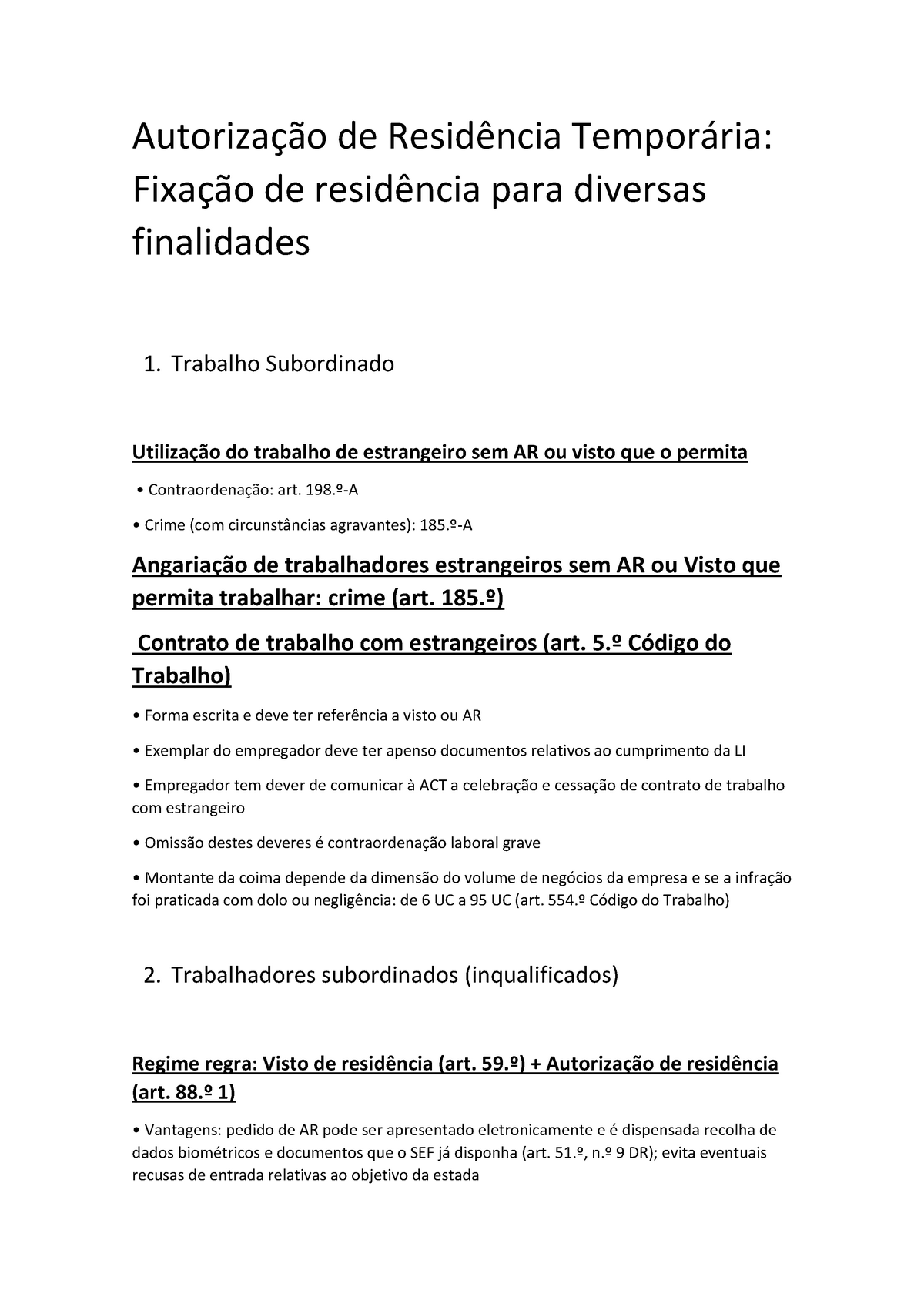 Autorização De Residência Temporária Autorização De Residência