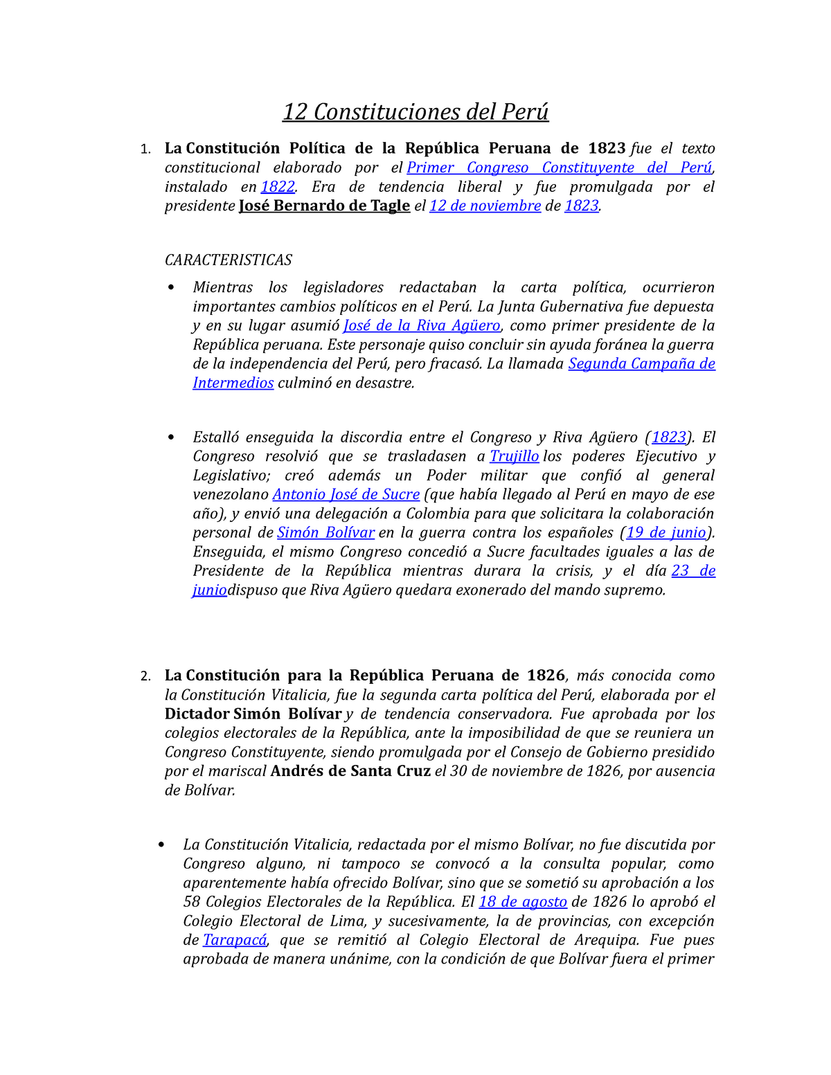 12 Constituciones Del Perú 12 Constituciones Del Perú Studocu