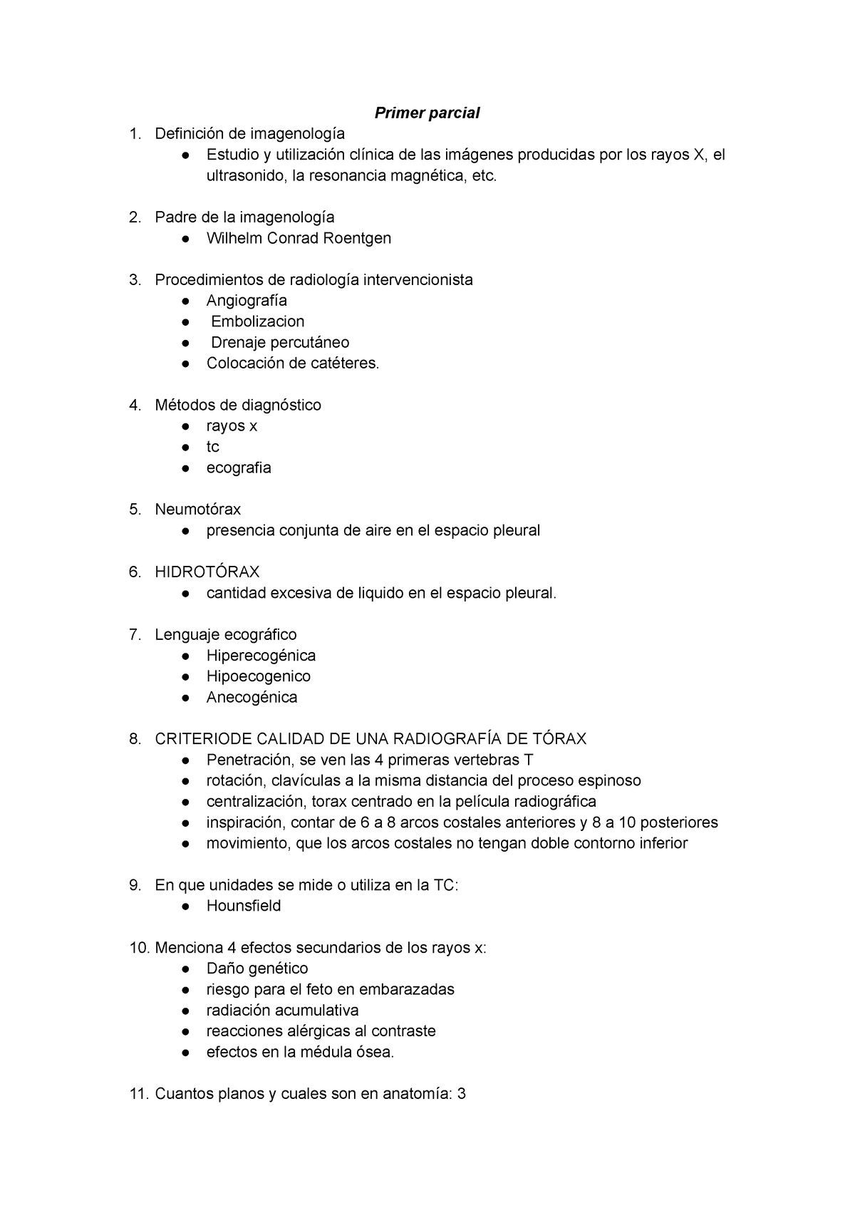 Ordi Imagen Primer Parcial Definición De Imagenología Estudio Y