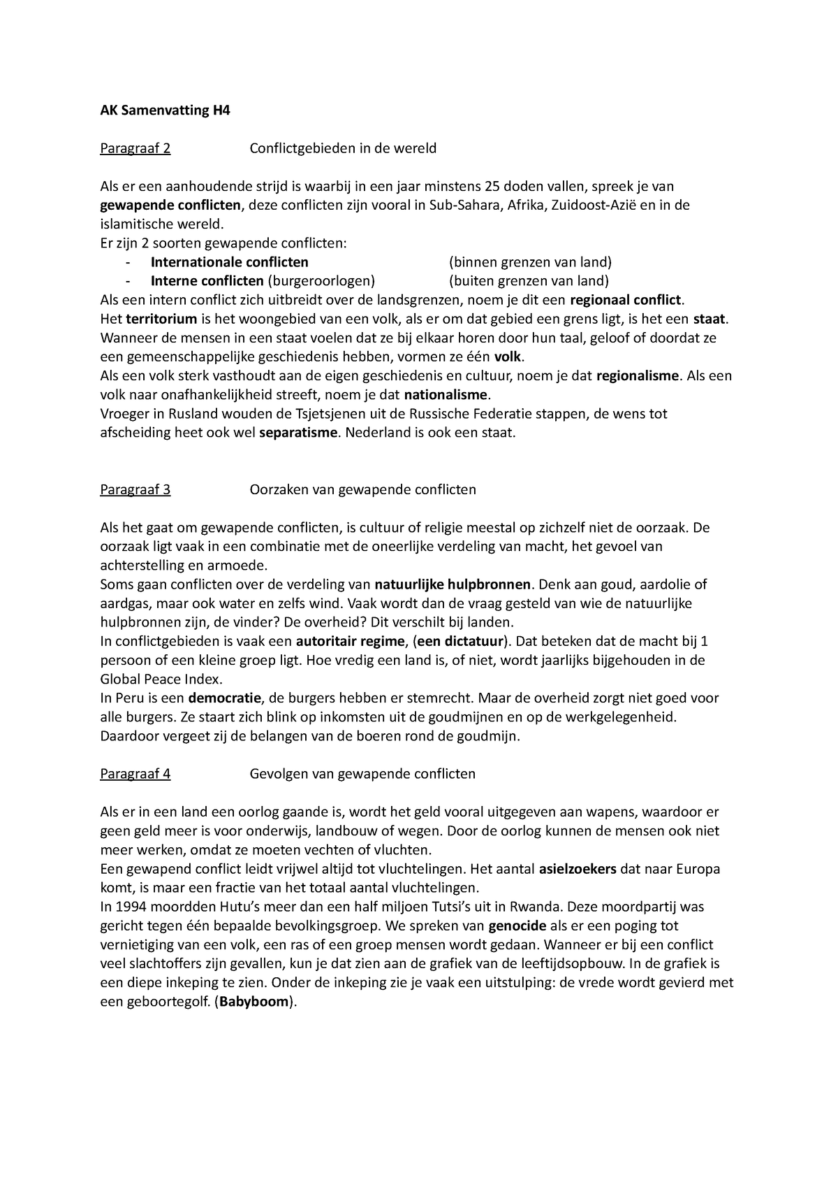 Hoofdstuk 4 Aardrijkskunde Ak Samenvatting H Paragraaf 2