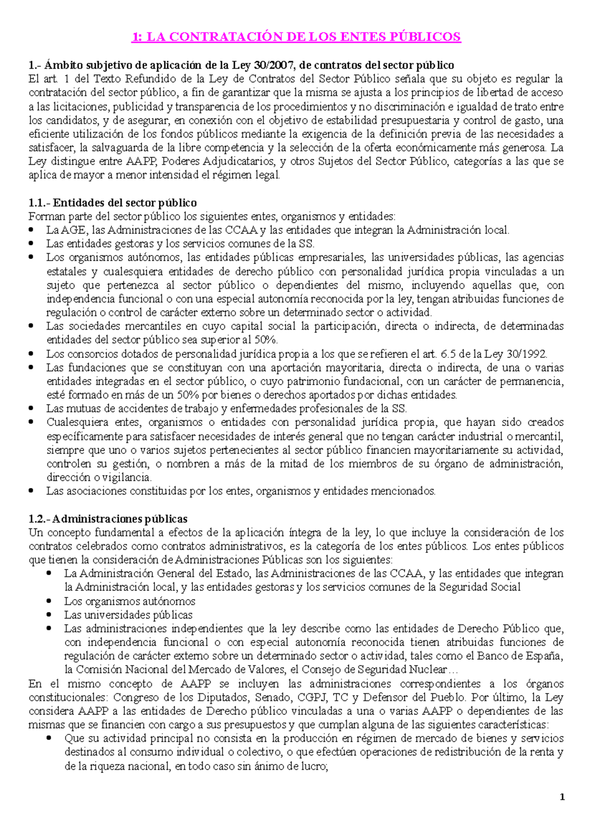 Temas Apuntes Administrativo Iii De La Uned 1 La ContrataciÓn De