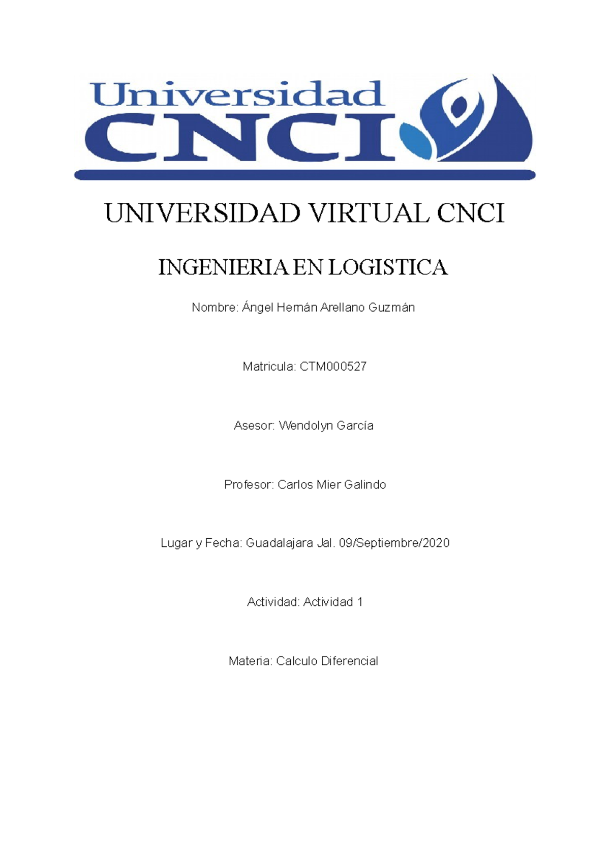 Actividad 1 Calculo Diferencial Universidad Virtual Cnci Ingenieria