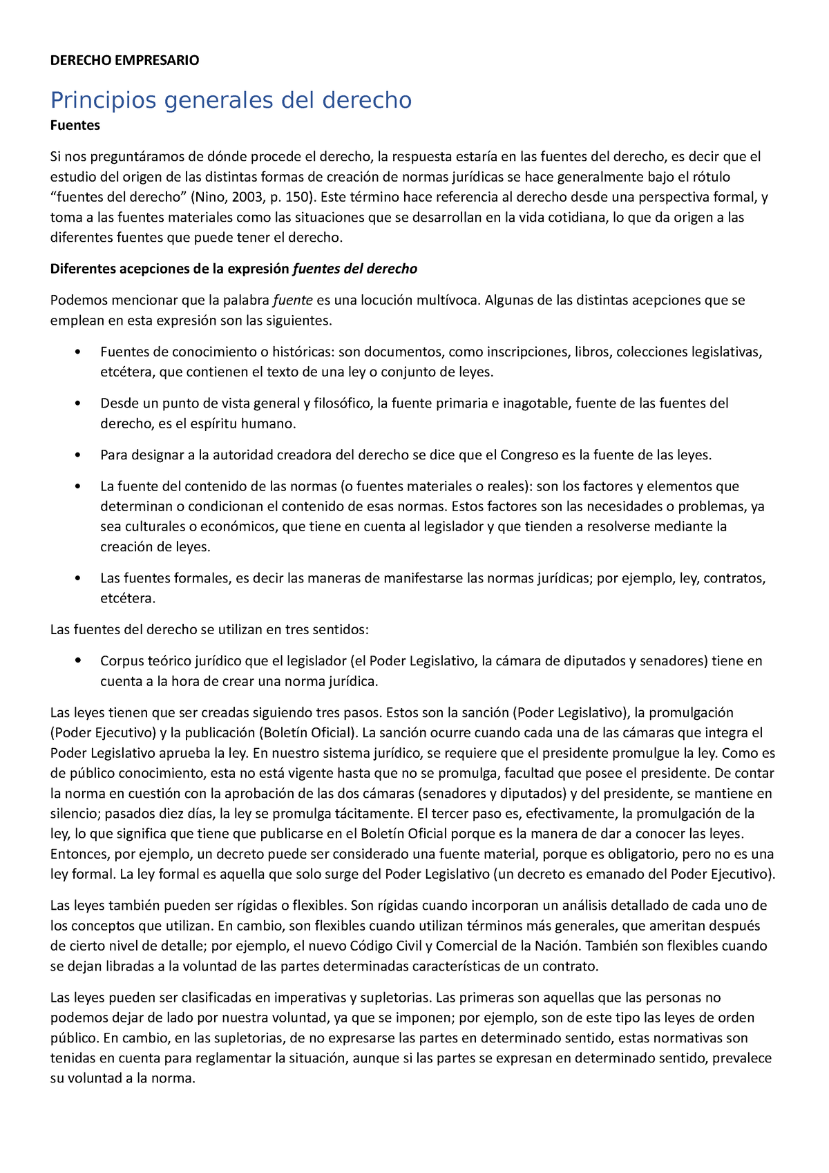 Derecho Empresario Resumen Derecho Empresario Principios Generales